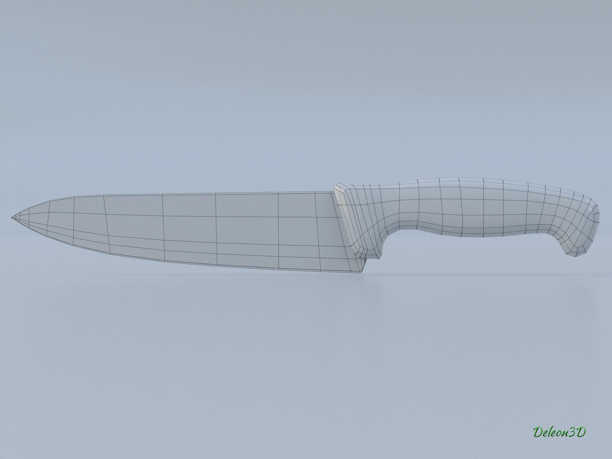 Kitchen Knife - 3D Model by deleon3d
