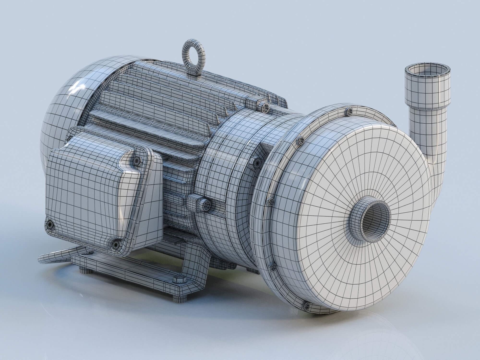 Water Pump Motor - 3D Model by deleon3d