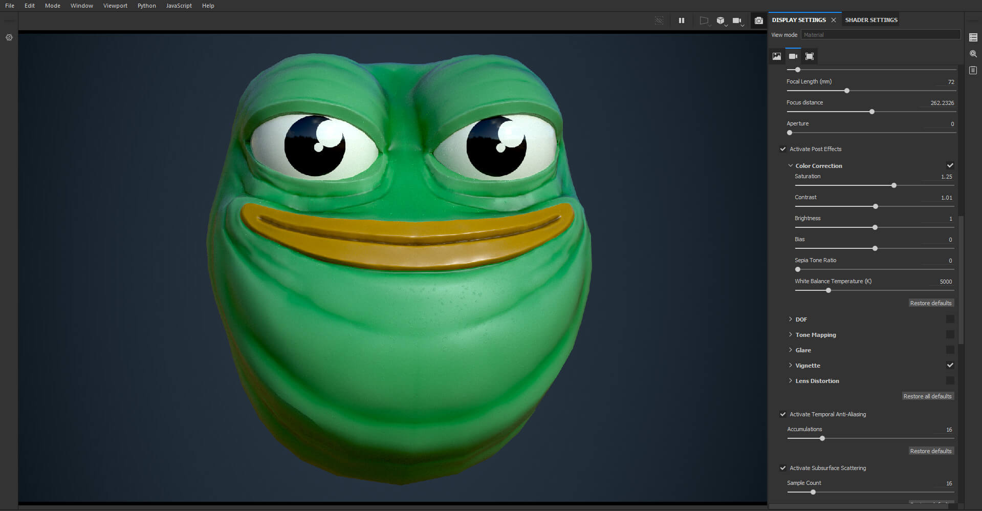 Pepe The Frog Head - 3D Model by demmordor