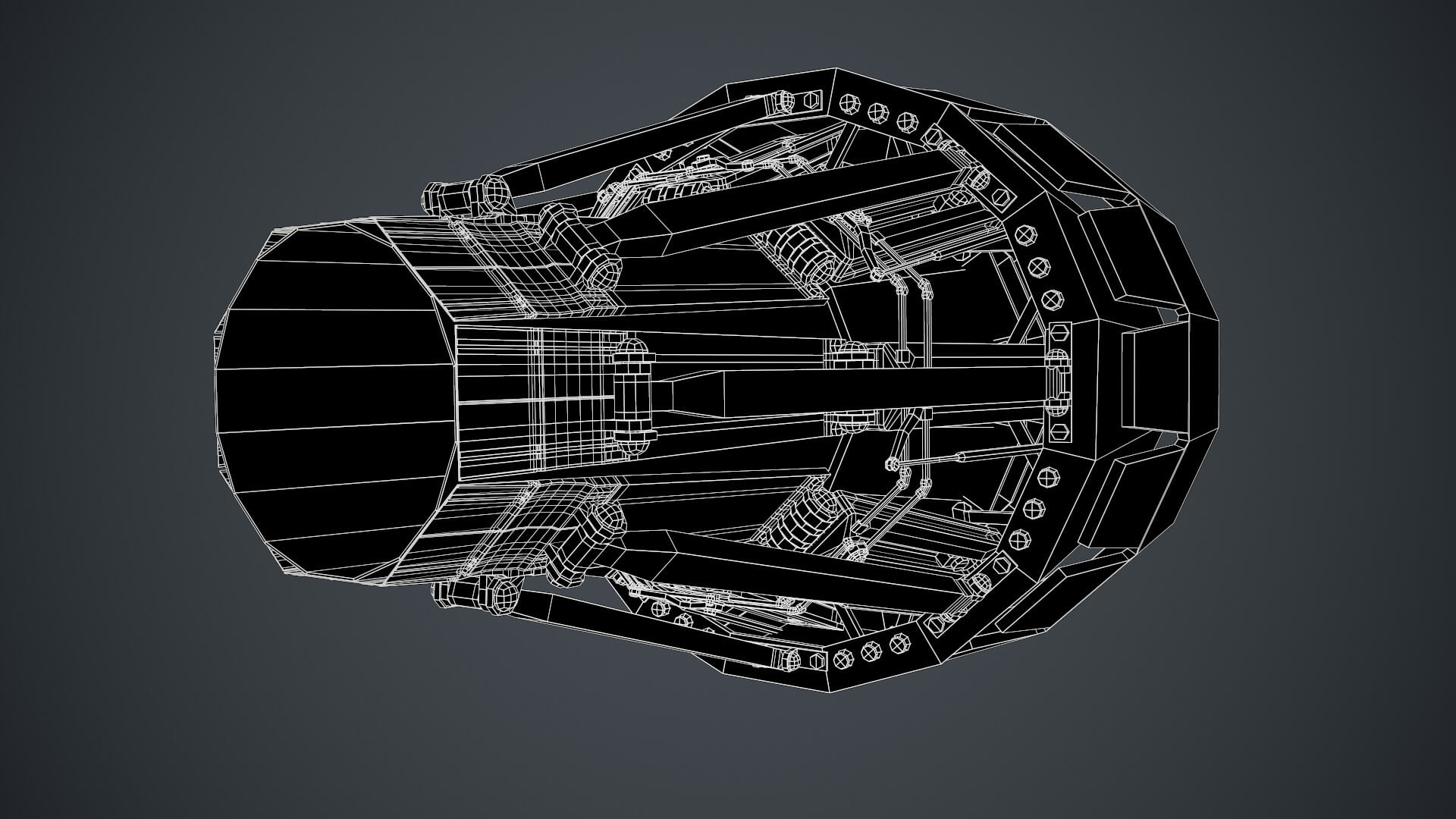 Rocket Thruster Engine - 3D Model by demmordor
