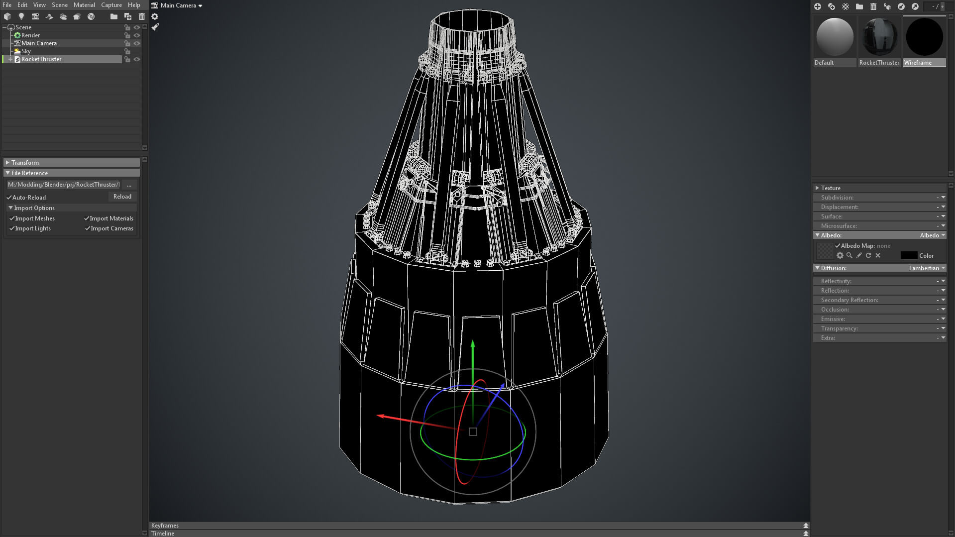 Rocket Thruster Engine - 3D Model by demmordor