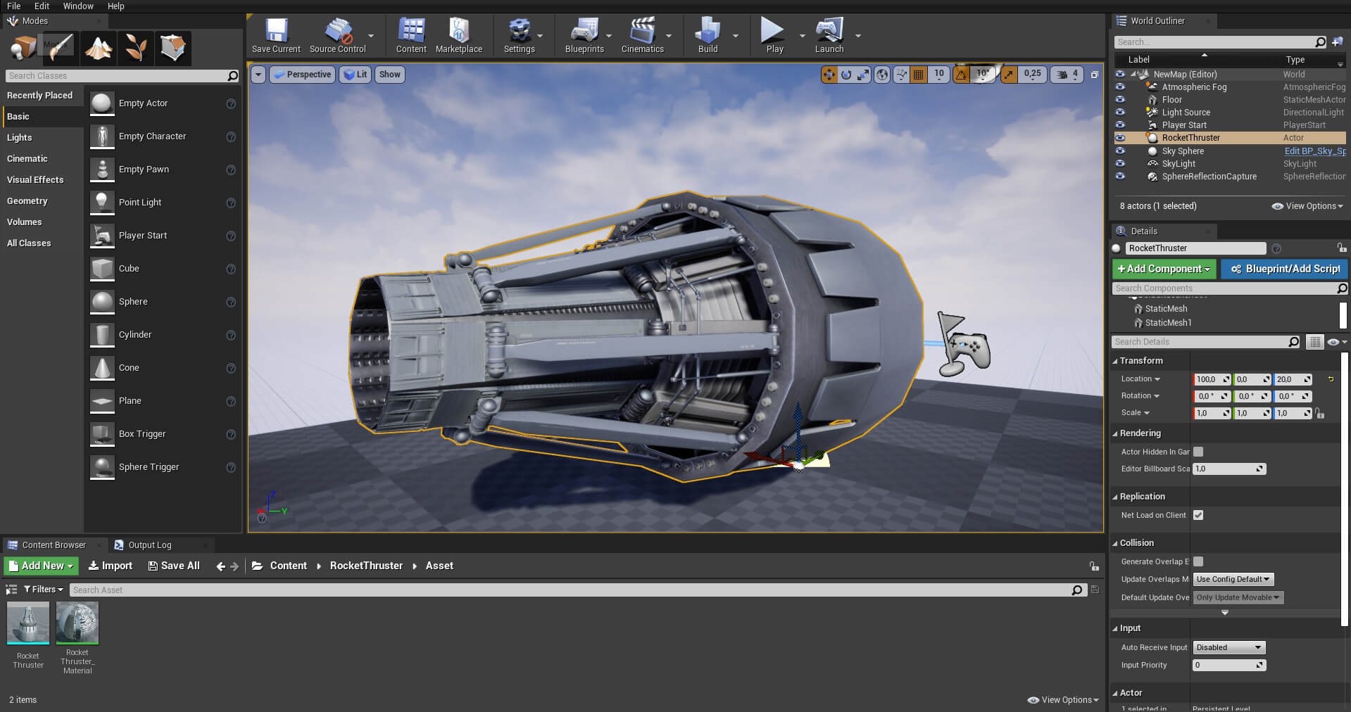 Rocket Thruster Engine - 3D Model by demmordor
