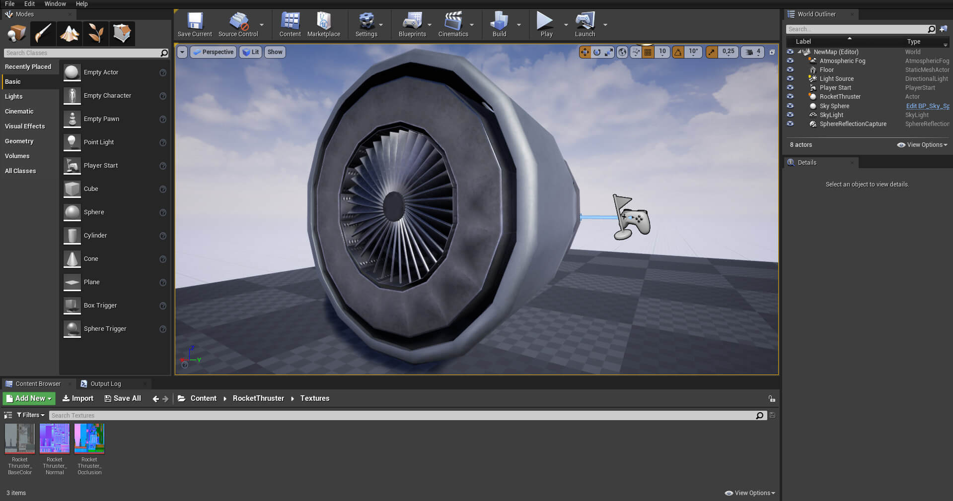 Rocket Thruster Engine - 3D Model by demmordor