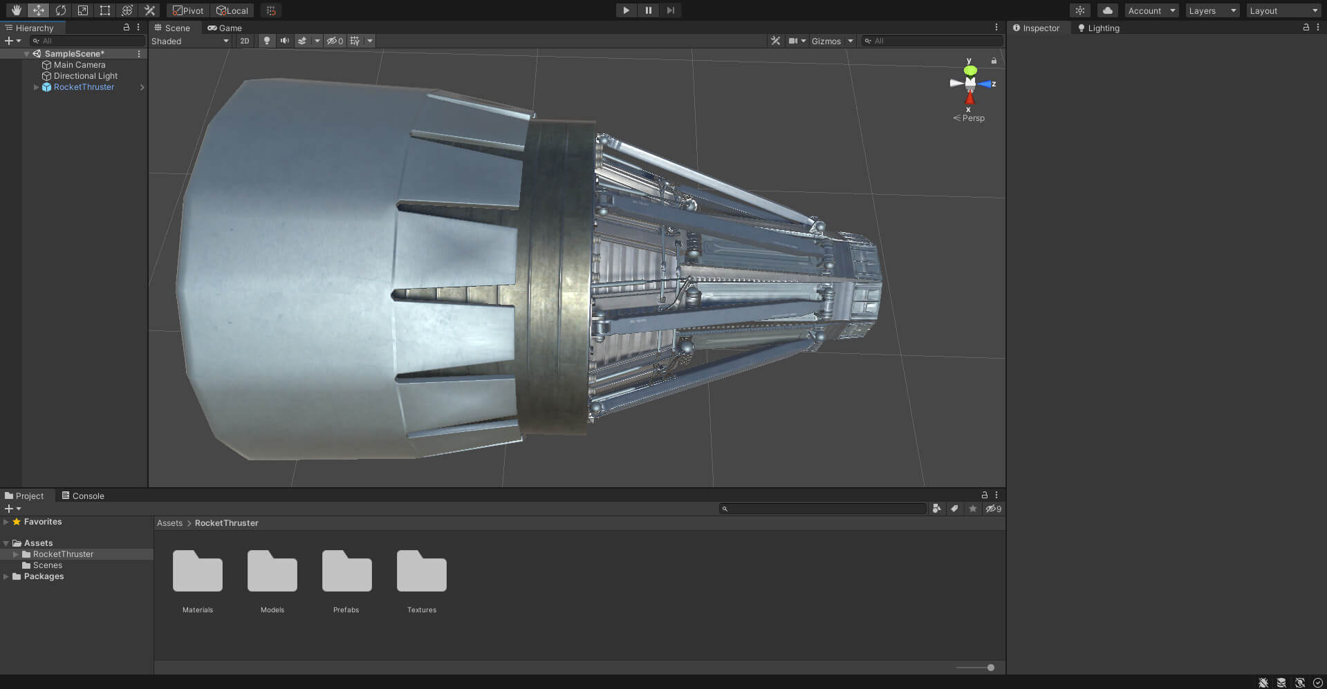 Rocket Thruster Engine - 3D Model by demmordor