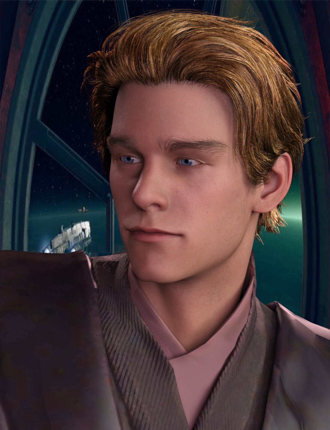 Cal Hair - Objects & Universal 3D Model by den