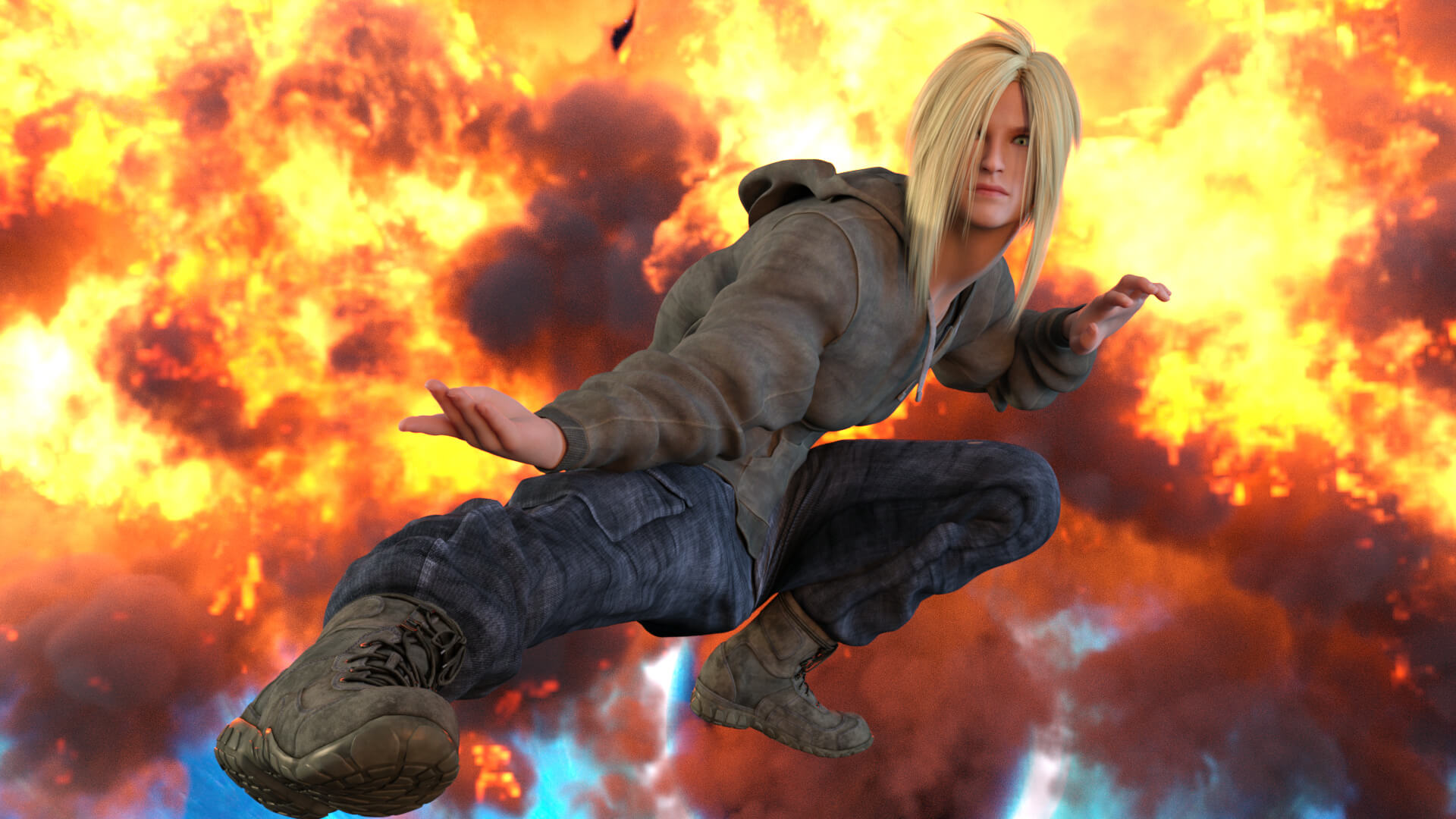 Botan HD FBX for G8.1M - Textures in an Separate 3D Model by den