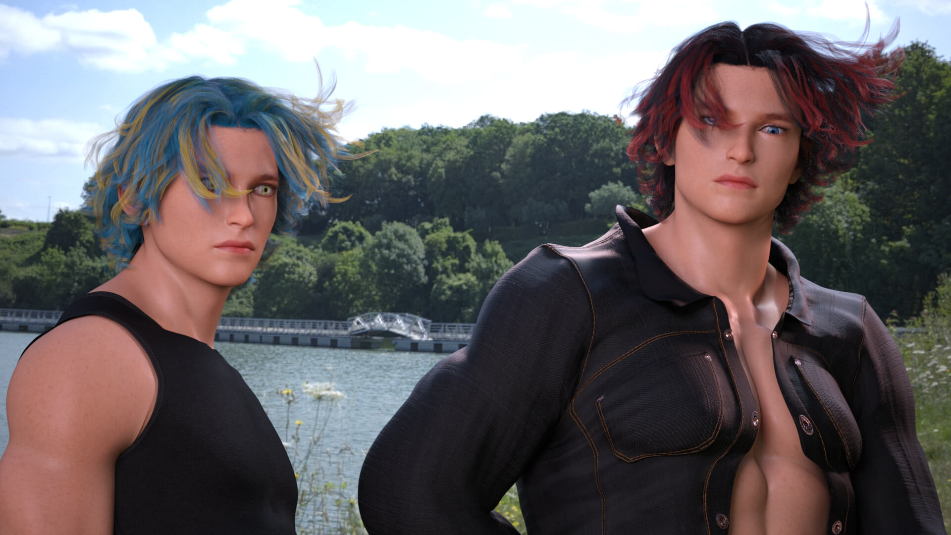 Botan HD FBX for G8.1M - Textures in an Separate 3D Model by den