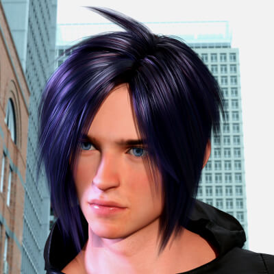 Botan HD FBX for G8.1M - Textures in an Separate 3D Model by den