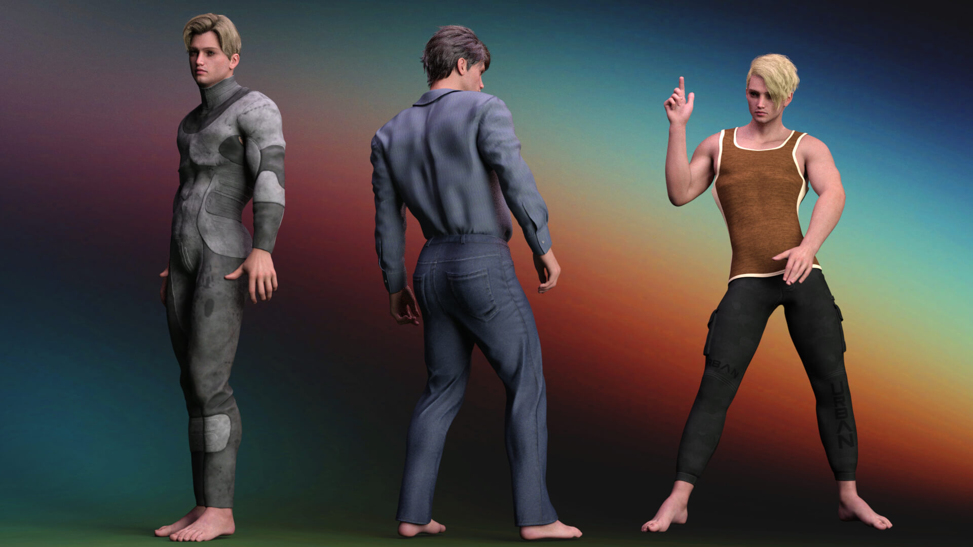 Brendan HD for Genesis 9 (3X1) - Daz Content by den