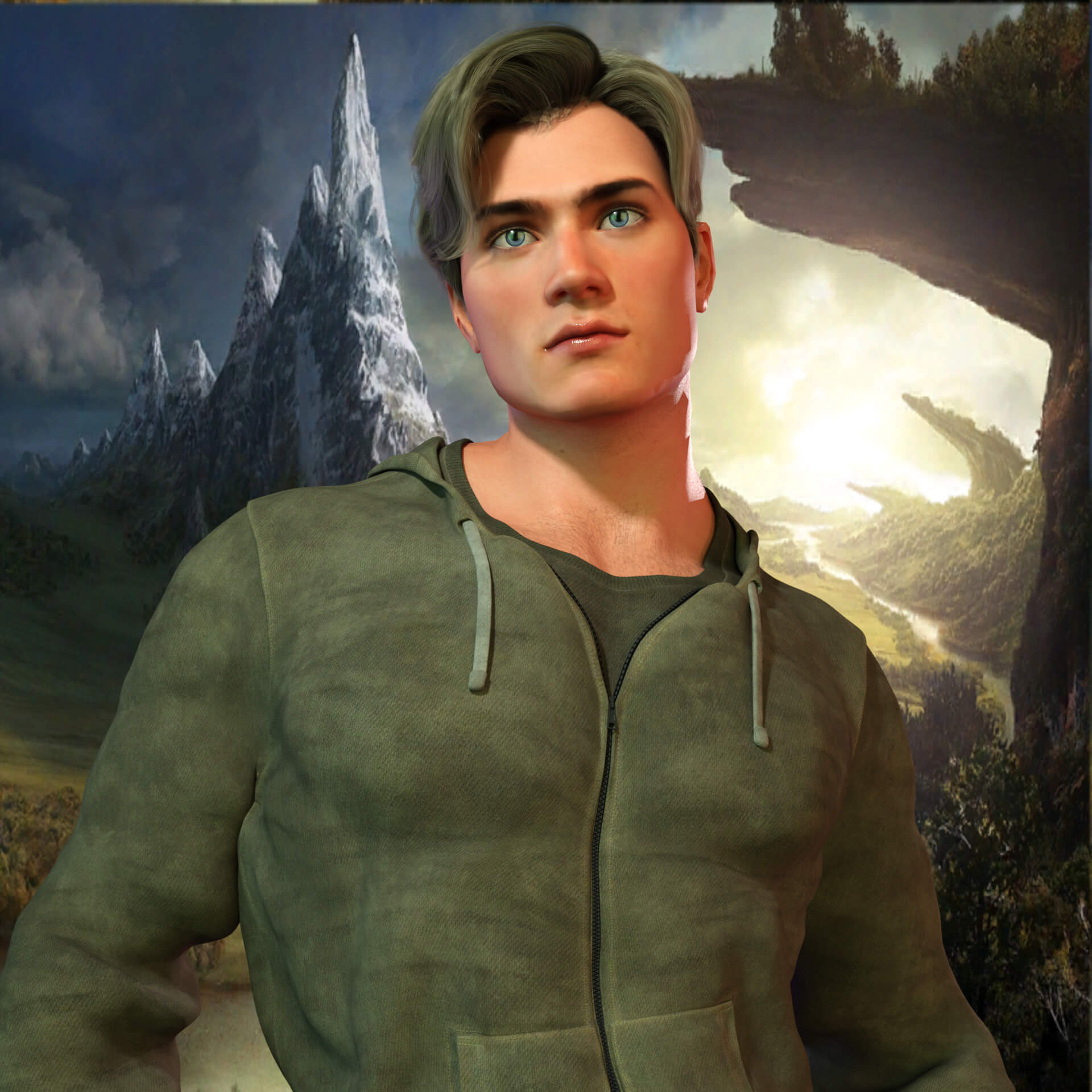 Damjan HD OBJ for Genesis 8.1 Male - Textures in an Separate 3D Model ...