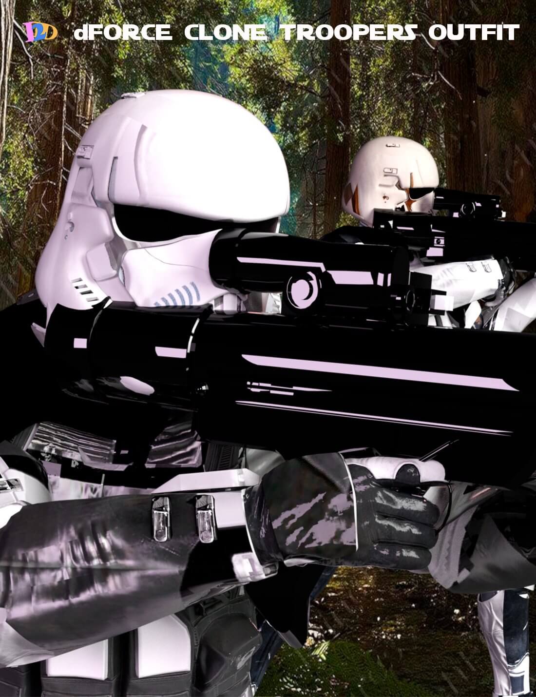 dForce Stormtrooper Outfit for G8.1M - Daz Content by den
