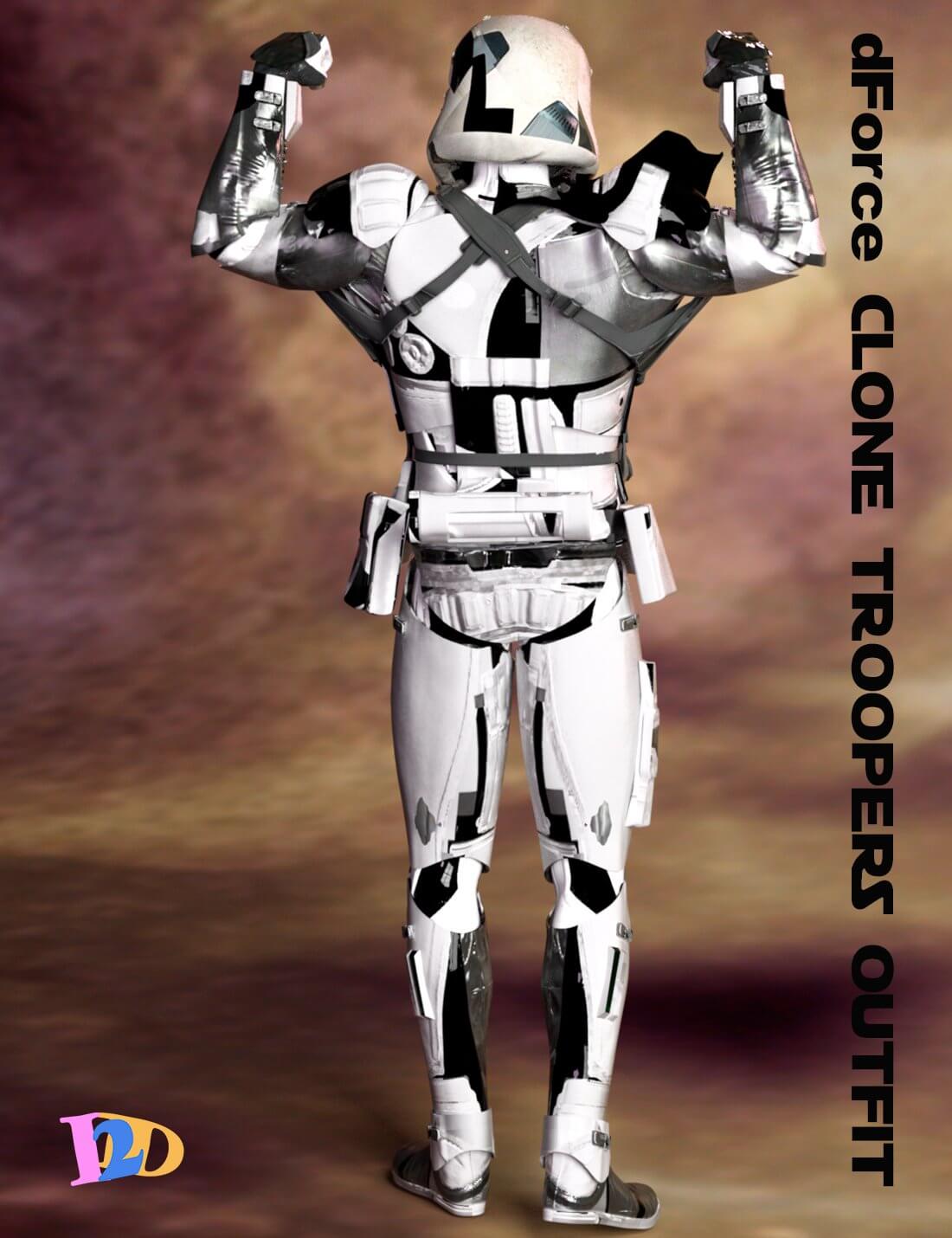 dForce Stormtrooper Outfit for G8.1M - Daz Content by den