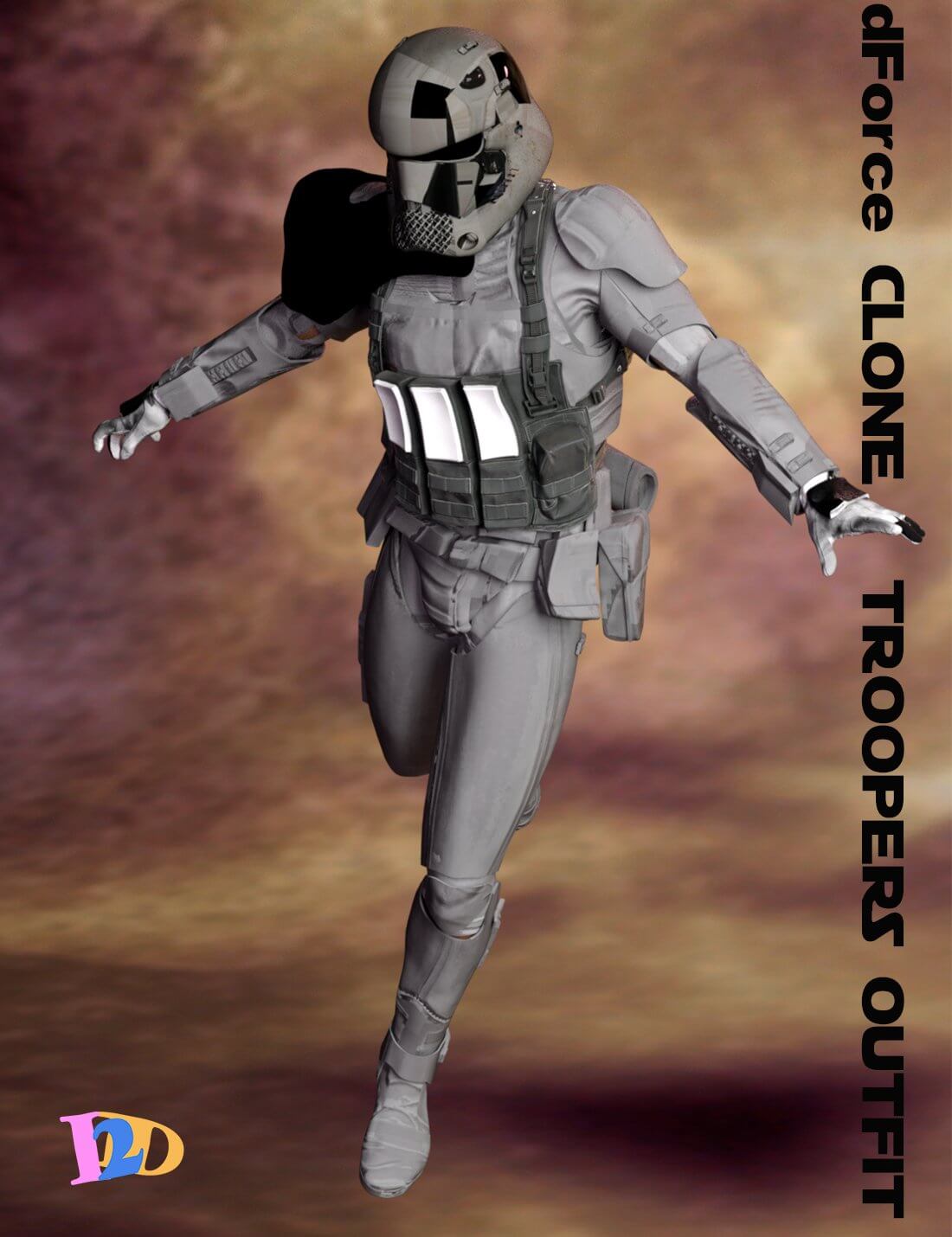 dForce Stormtrooper Outfit for G8.1M - Daz Content by den