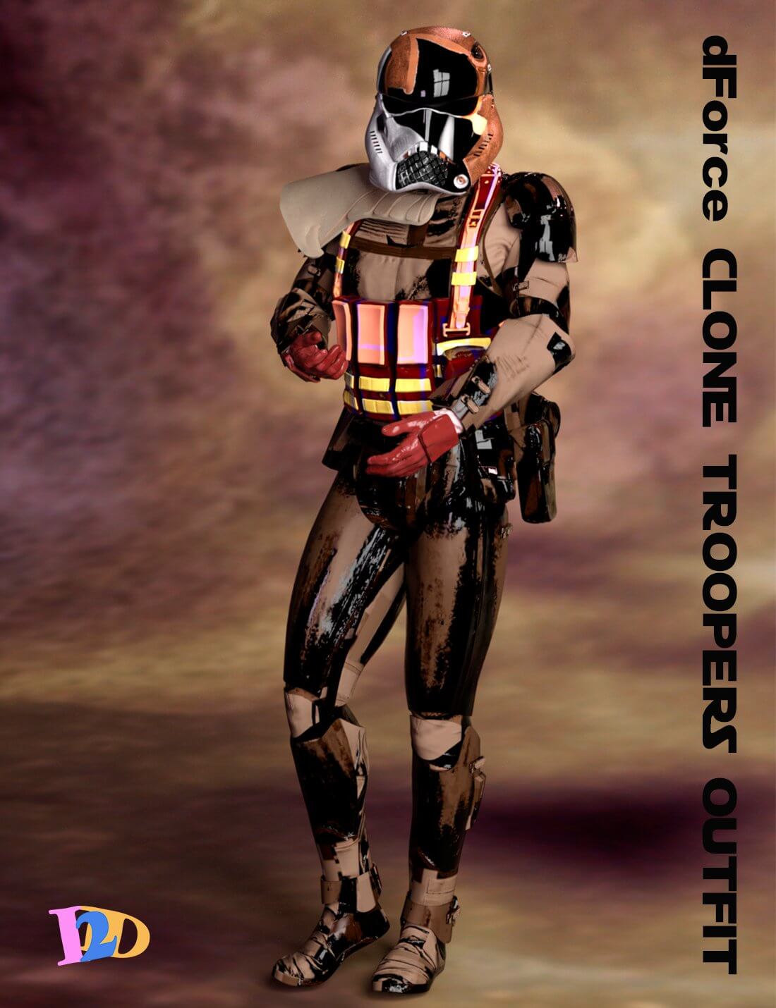 dForce Stormtrooper Outfit for G8.1M - Daz Content by den