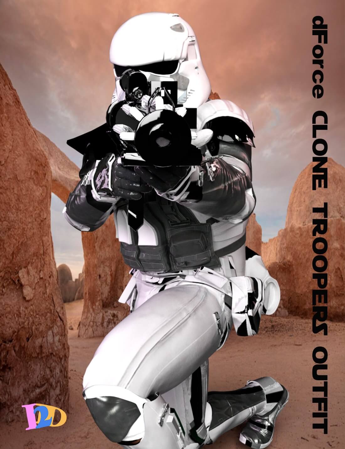dForce Stormtrooper Outfit for G8.1M - Daz Content by den