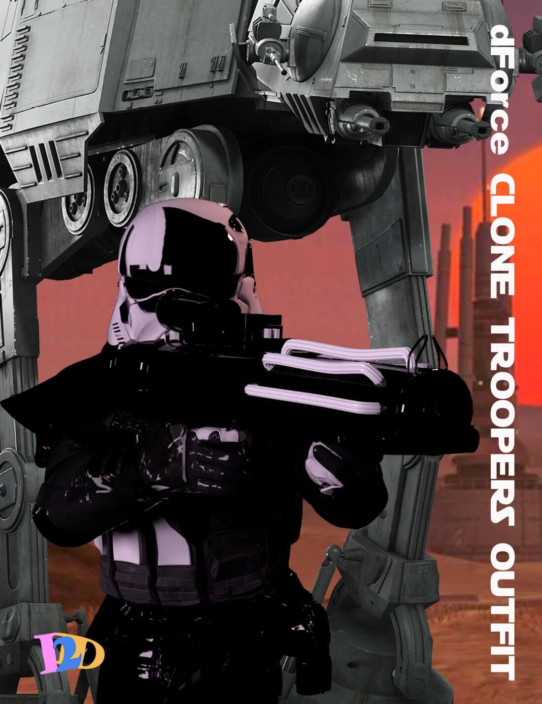 dForce Stormtrooper Outfit for G8.1M - Daz Content by den