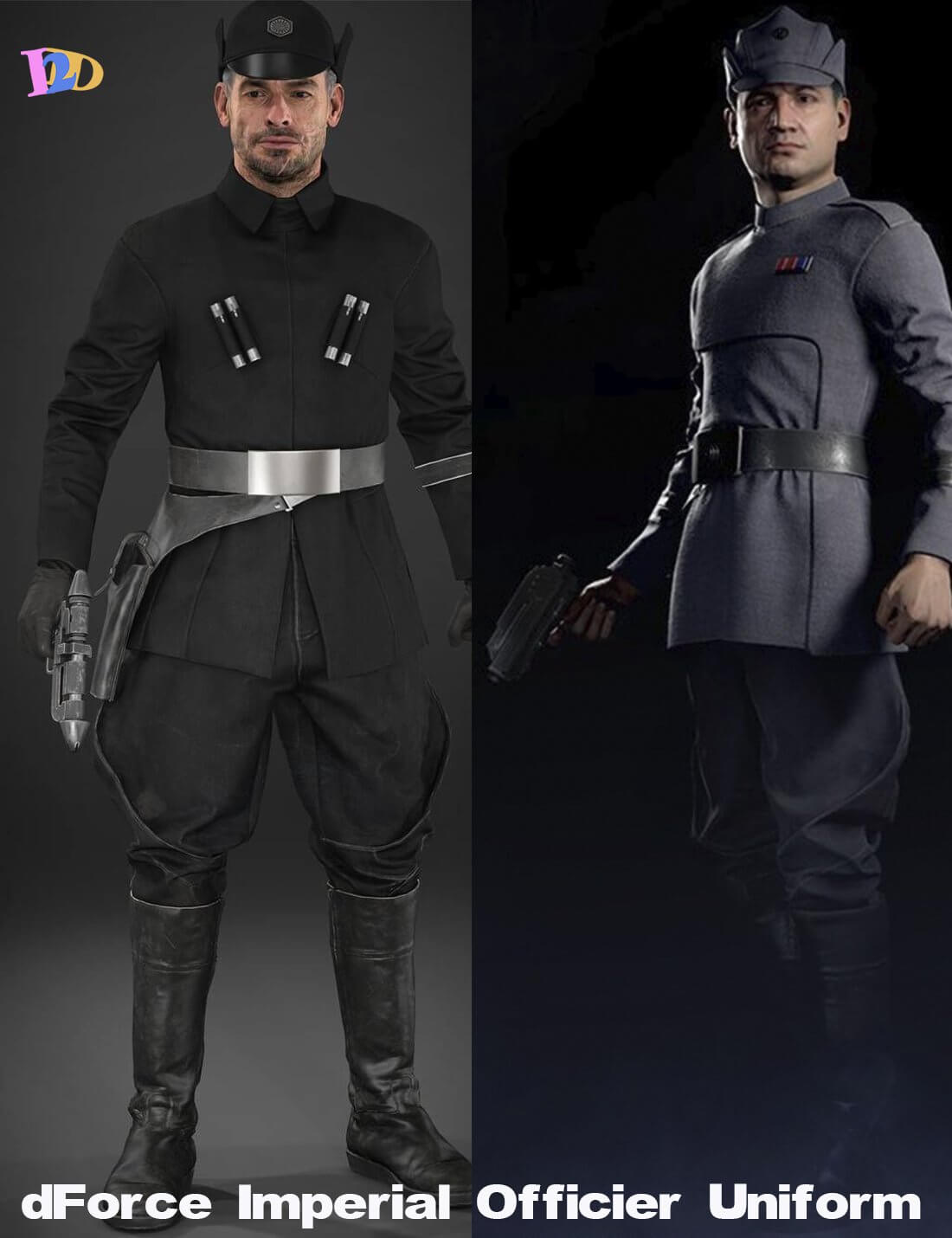 dForce Imperial Officer Uniform Outfit for Genesis 8.1 Male - Daz ...