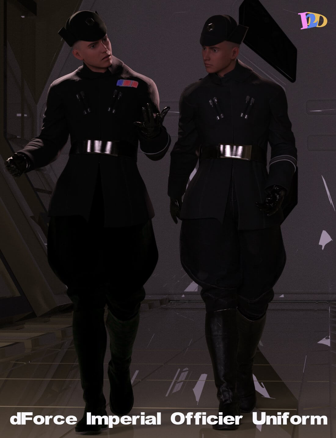 dForce Imperial Officer Uniform Outfit for Genesis 8.1 Male - Daz ...
