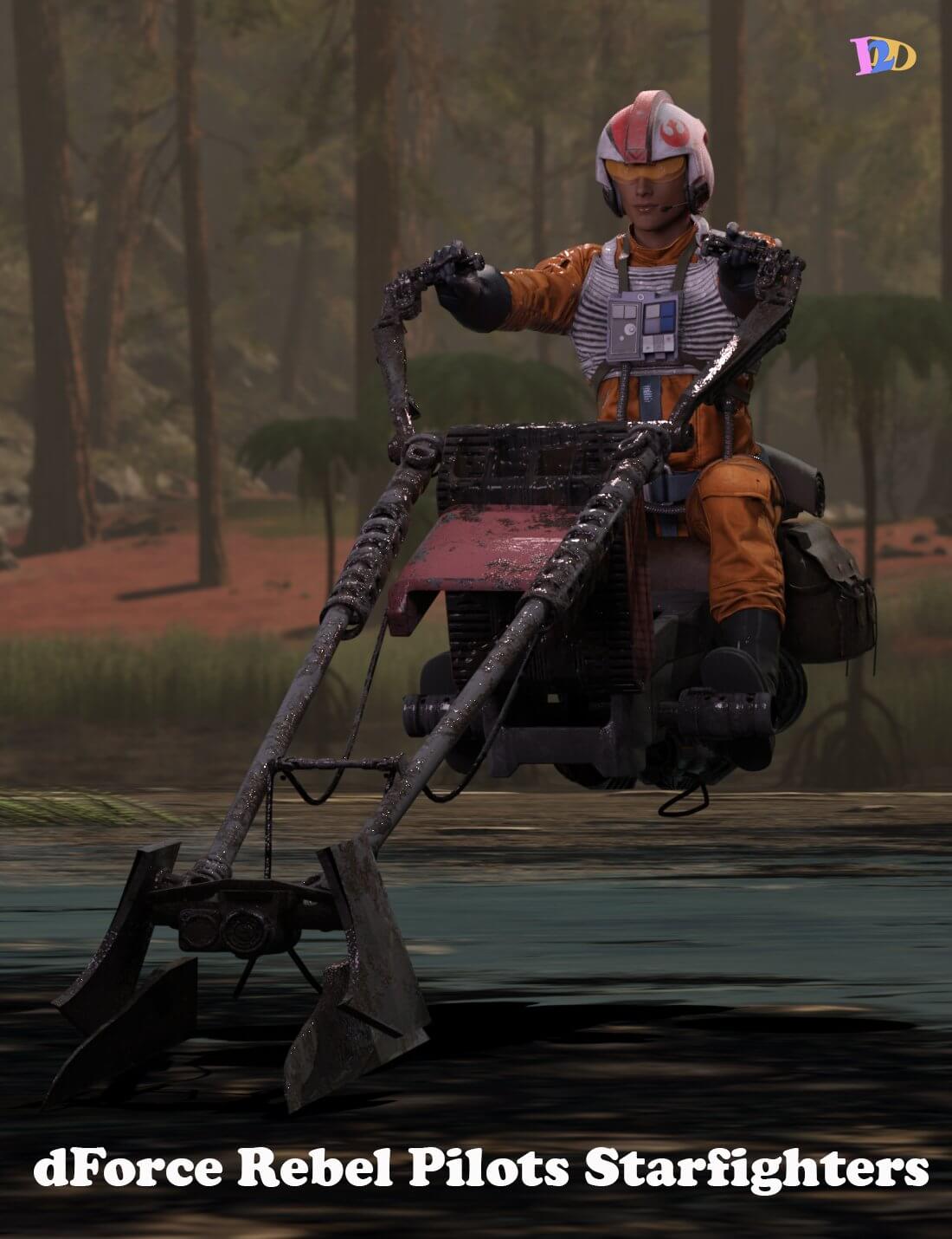 dForce Rebel Pilots Outfit for G8.1M - Daz Content by den