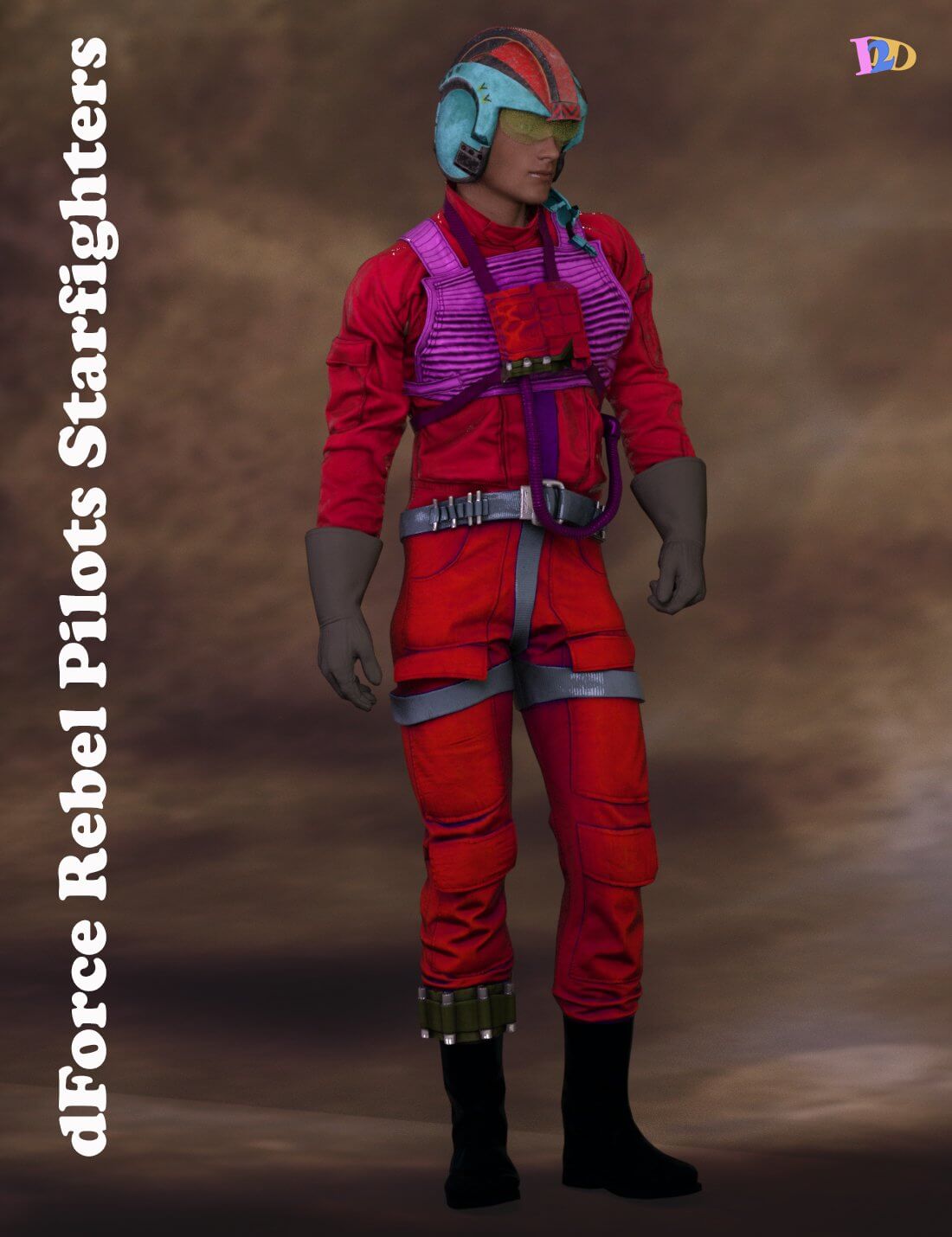 dForce Rebel Pilots Outfit for G8.1M - Daz Content by den