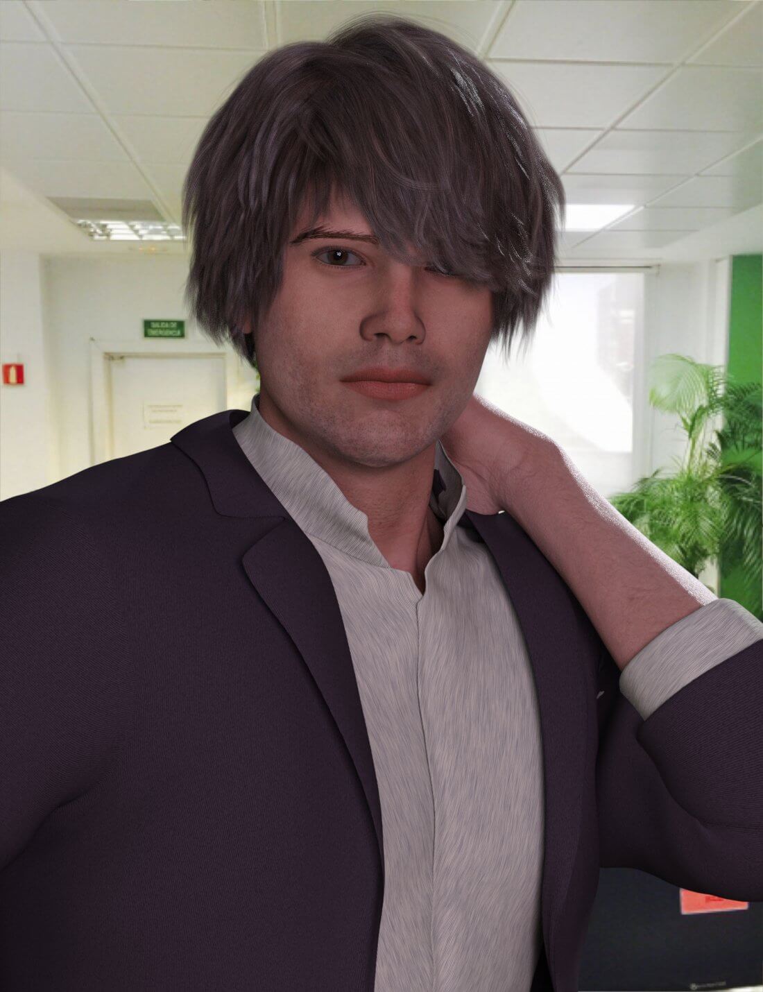 Eugenio HD Short Hair For Unreal Engine - 3D Model by den