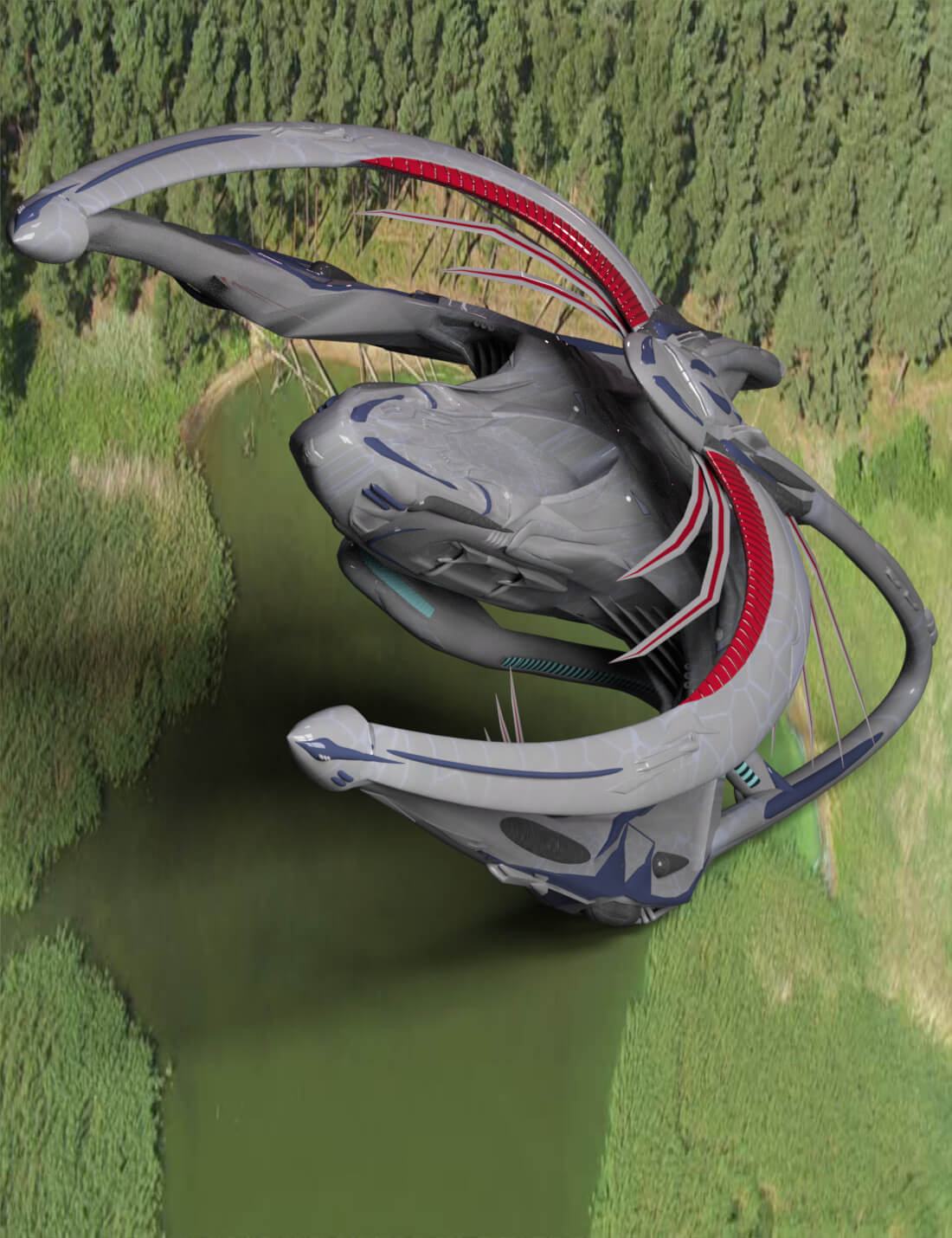 Andromeda Ascendant Starship for Universal & Objects - 3D Model by den