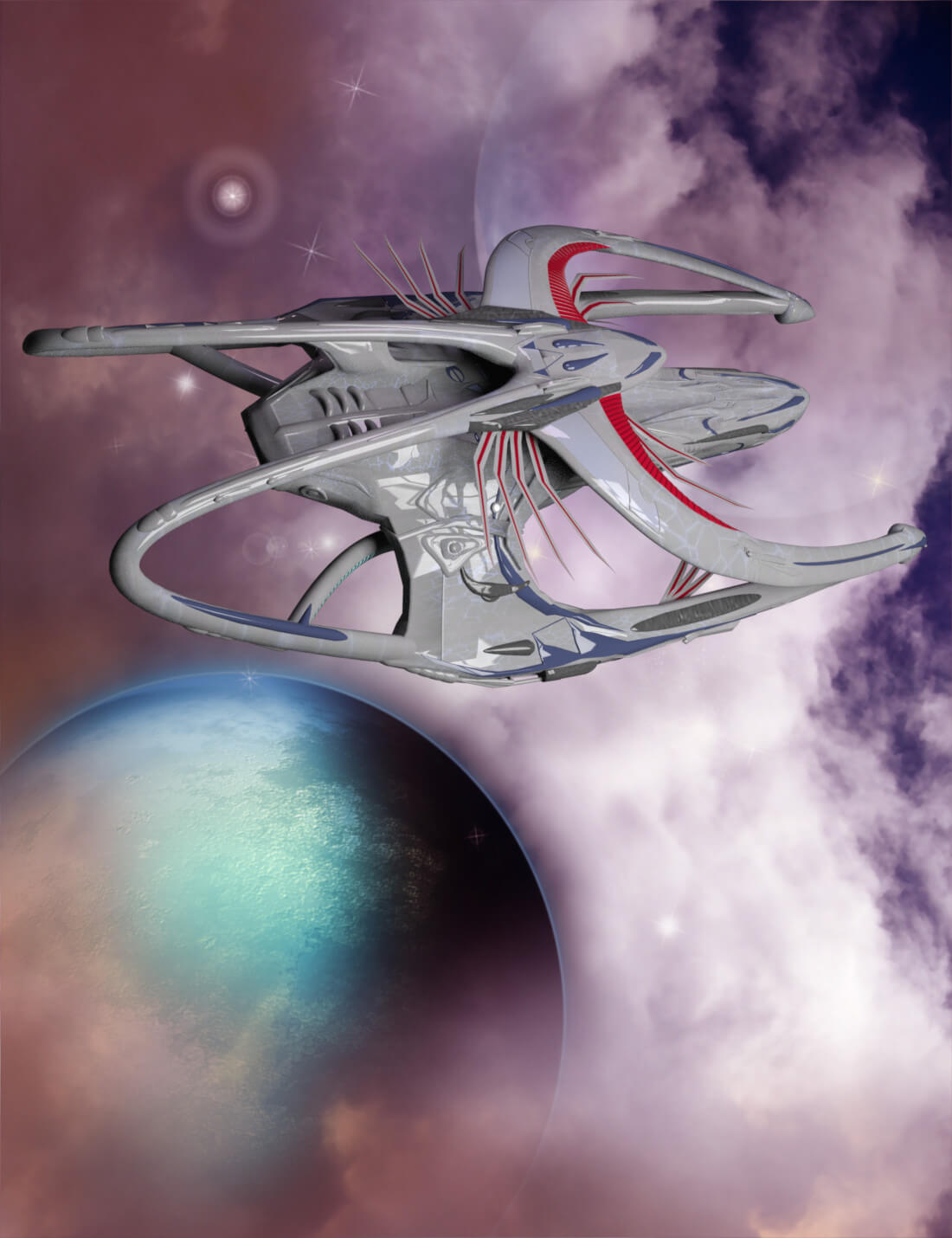 Andromeda Ascendant Starship for Universal & Objects - 3D Model by den