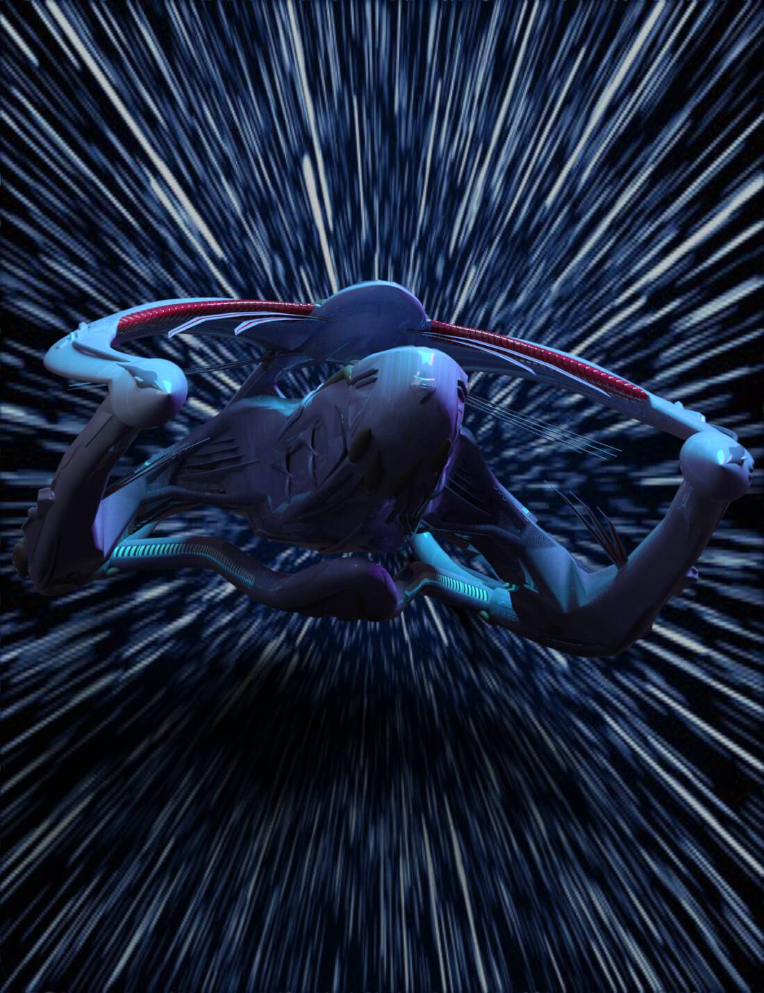 Andromeda Ascendant Starship for Universal & Objects - 3D Model by den