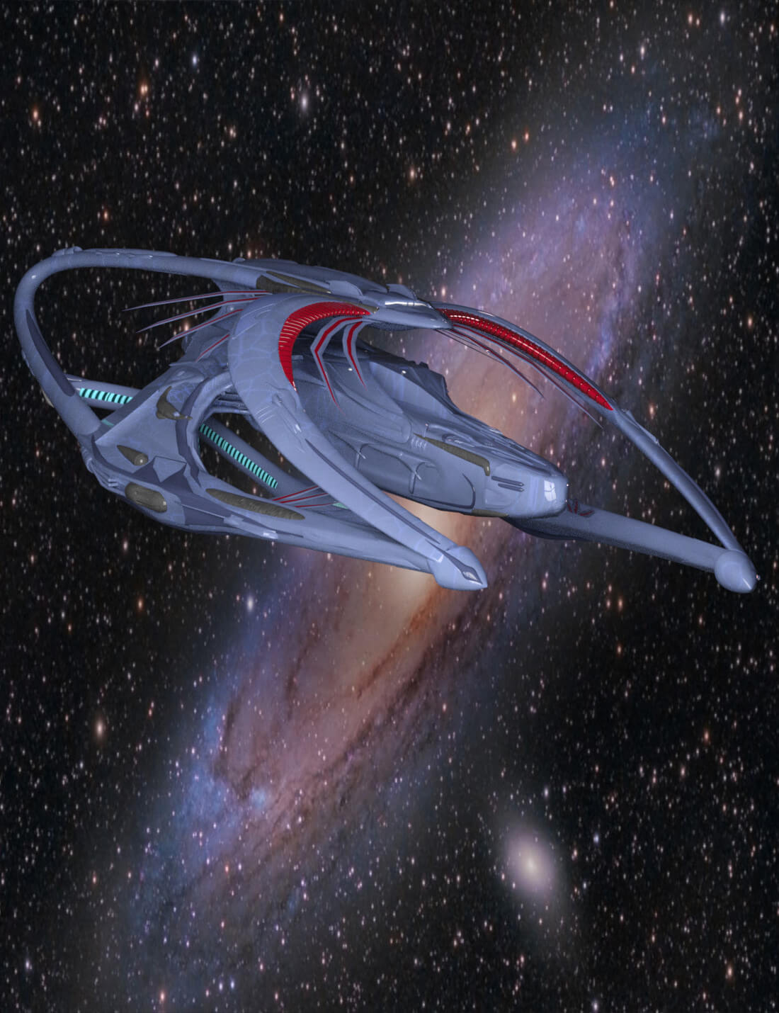 Andromeda Ascendant Starship for Universal & Objects - 3D Model by den