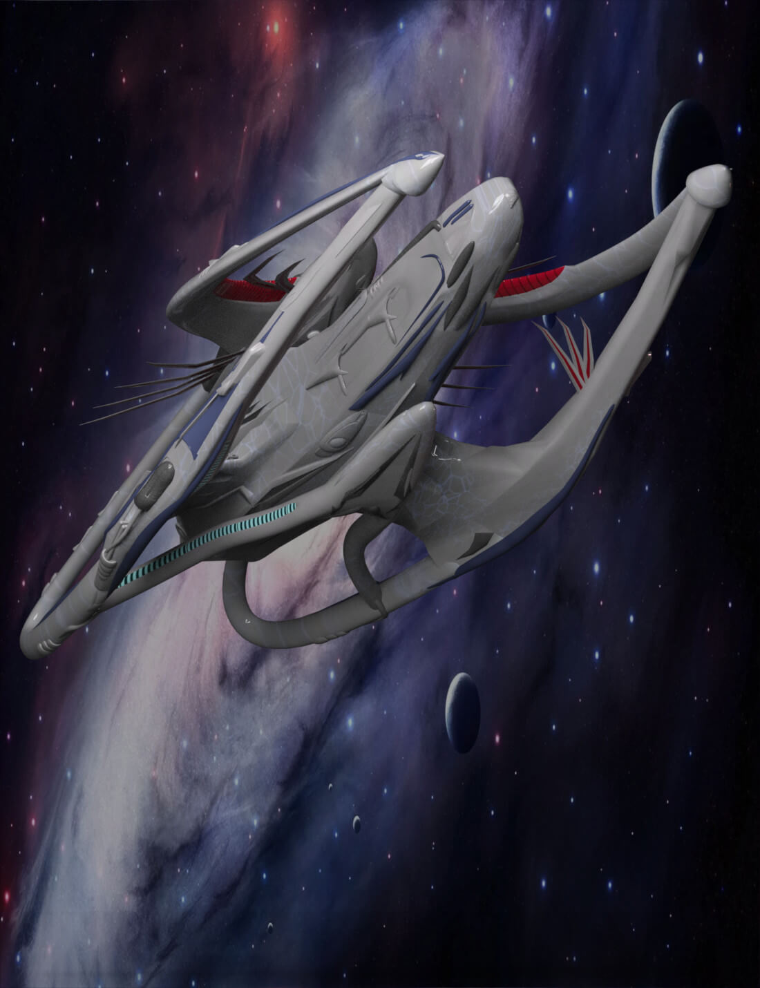 Andromeda Ascendant Starship for Universal & Objects - 3D Model by den