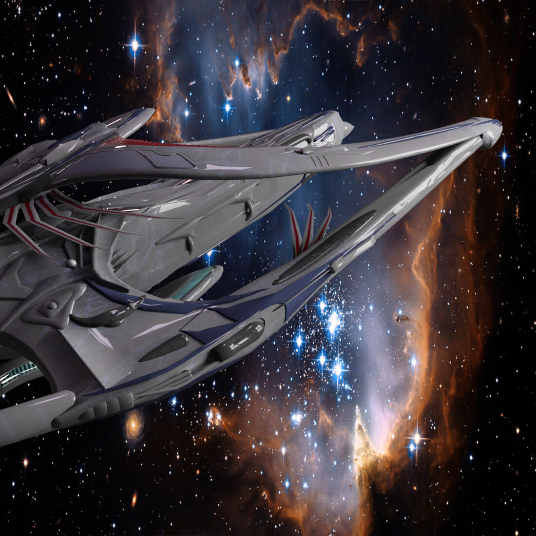 Andromeda Ascendant Starship for Universal & Objects - 3D Model by den