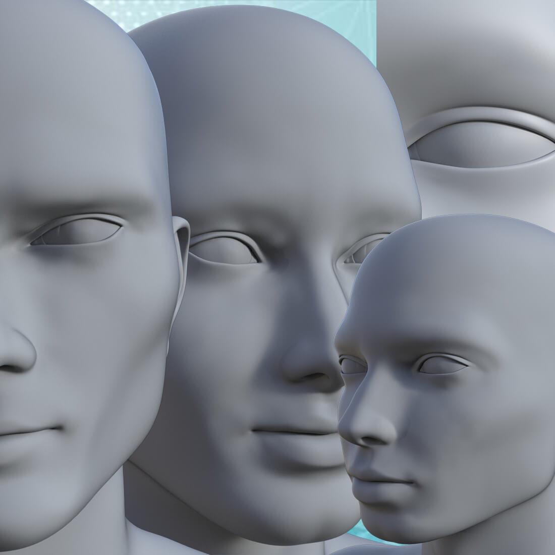 LT G9 Heads and Bodies Vol 1 Base Male Wavefront OBJ Fit - 3D Model by den