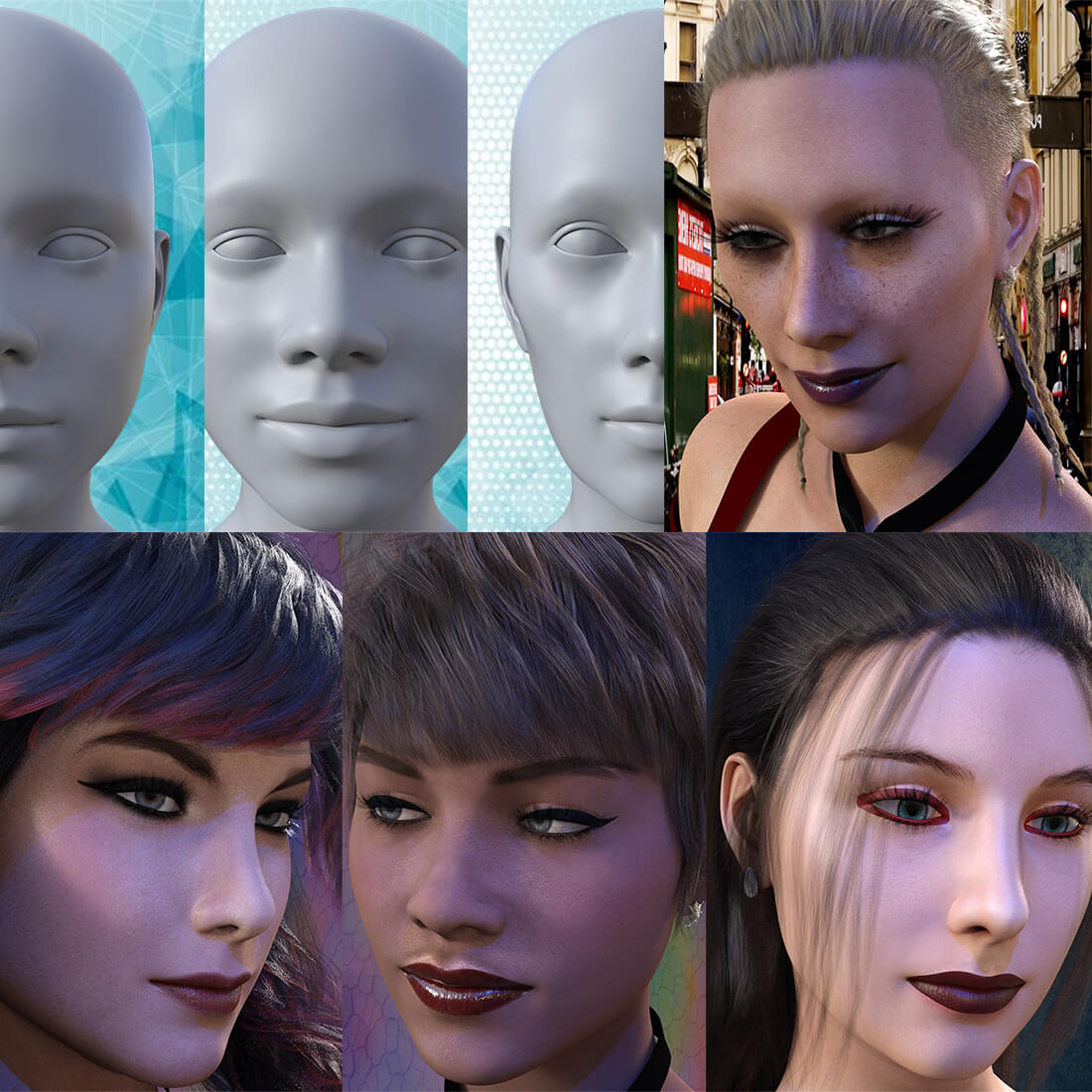 LT Genesis 9 Head Morphs Vol 1 Base Female Fit - 3D Model by den