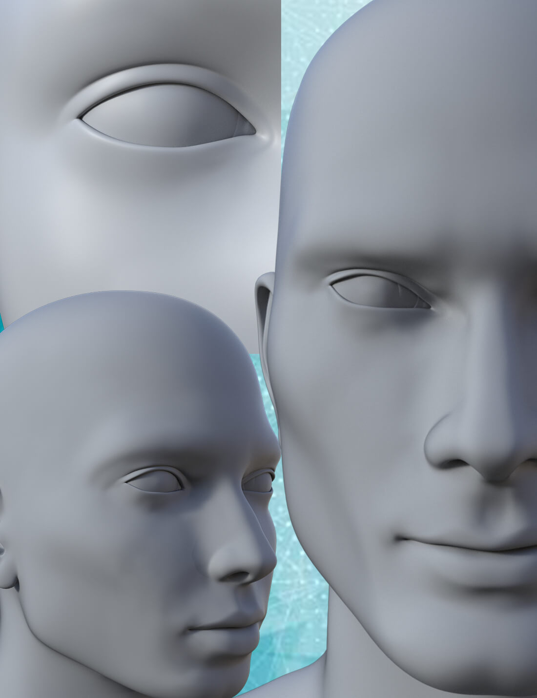 LT Genesis 9 Head Morphs Vol 1 Base Male Fit - 3D Model by den