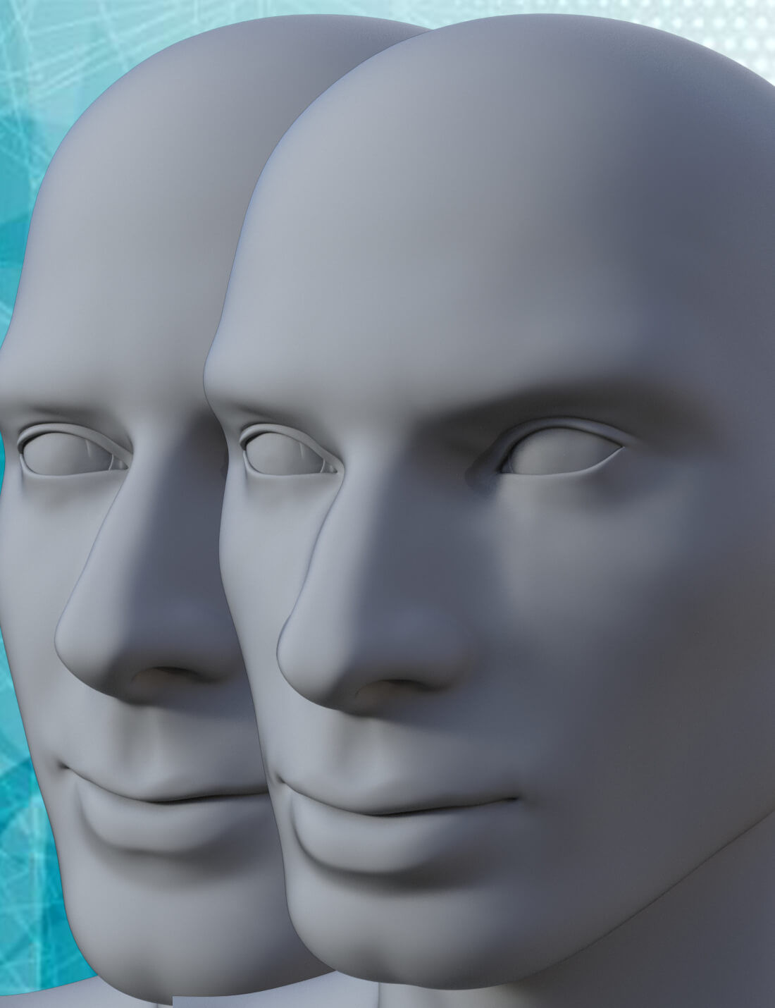 LT Genesis 9 Head Morphs Vol 1 Base Male Fit - 3D Model by den