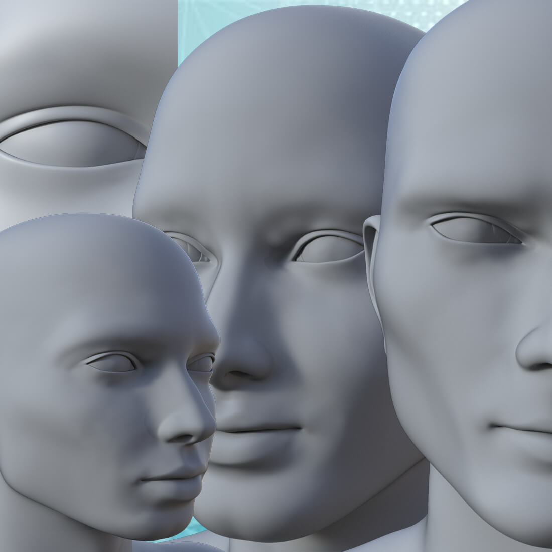 LT Genesis 9 Head Morphs Vol 1 Base Male Fit - 3D Model by den