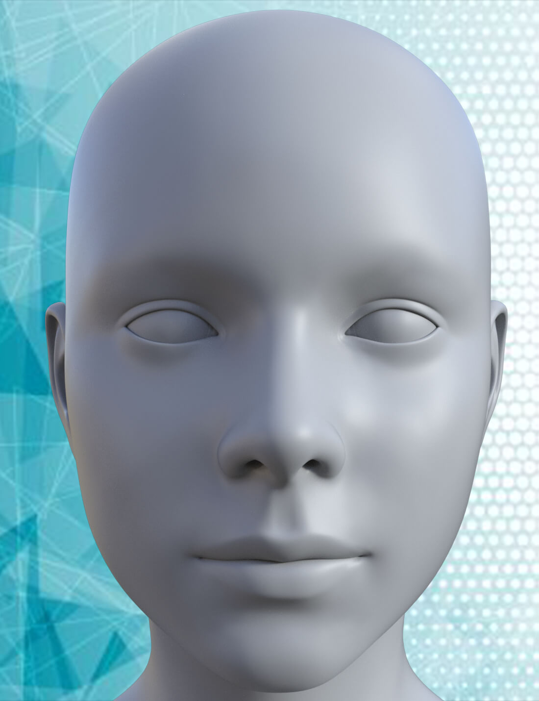 LT Genesis 9 Heads Vol 1 and 3 Base Female Wavefront OBJ Fit - 3D Model ...