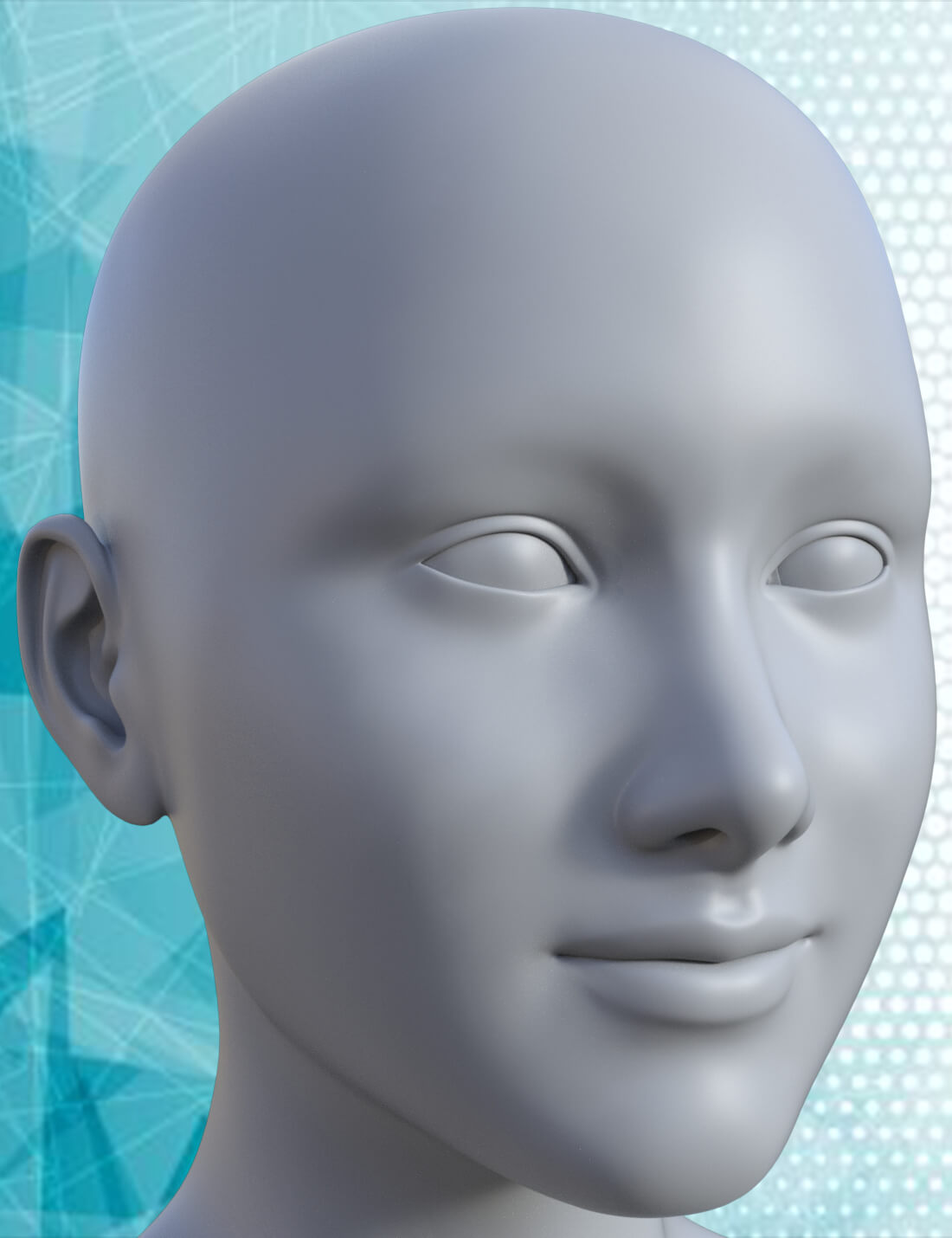 LT Genesis 9 Heads Vol 1 and 3 Base Female Wavefront OBJ Fit - 3D Model ...