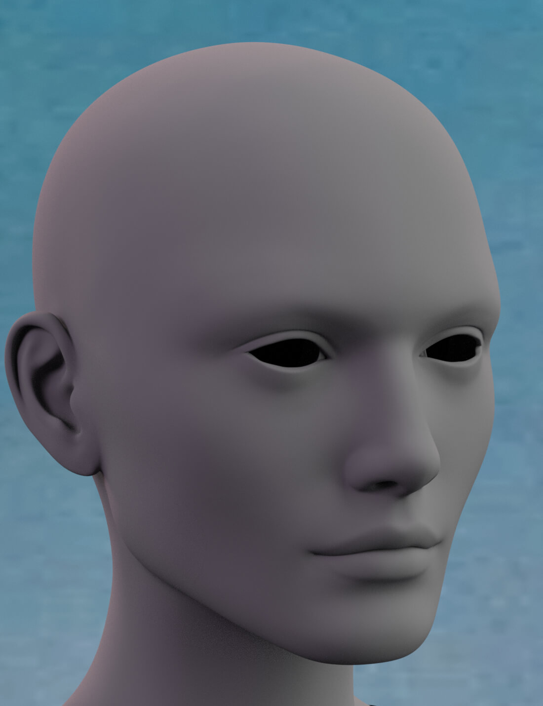 LT Genesis 9 Heads Vol 1 and 3 Base Female Wavefront OBJ Fit - 3D Model by den