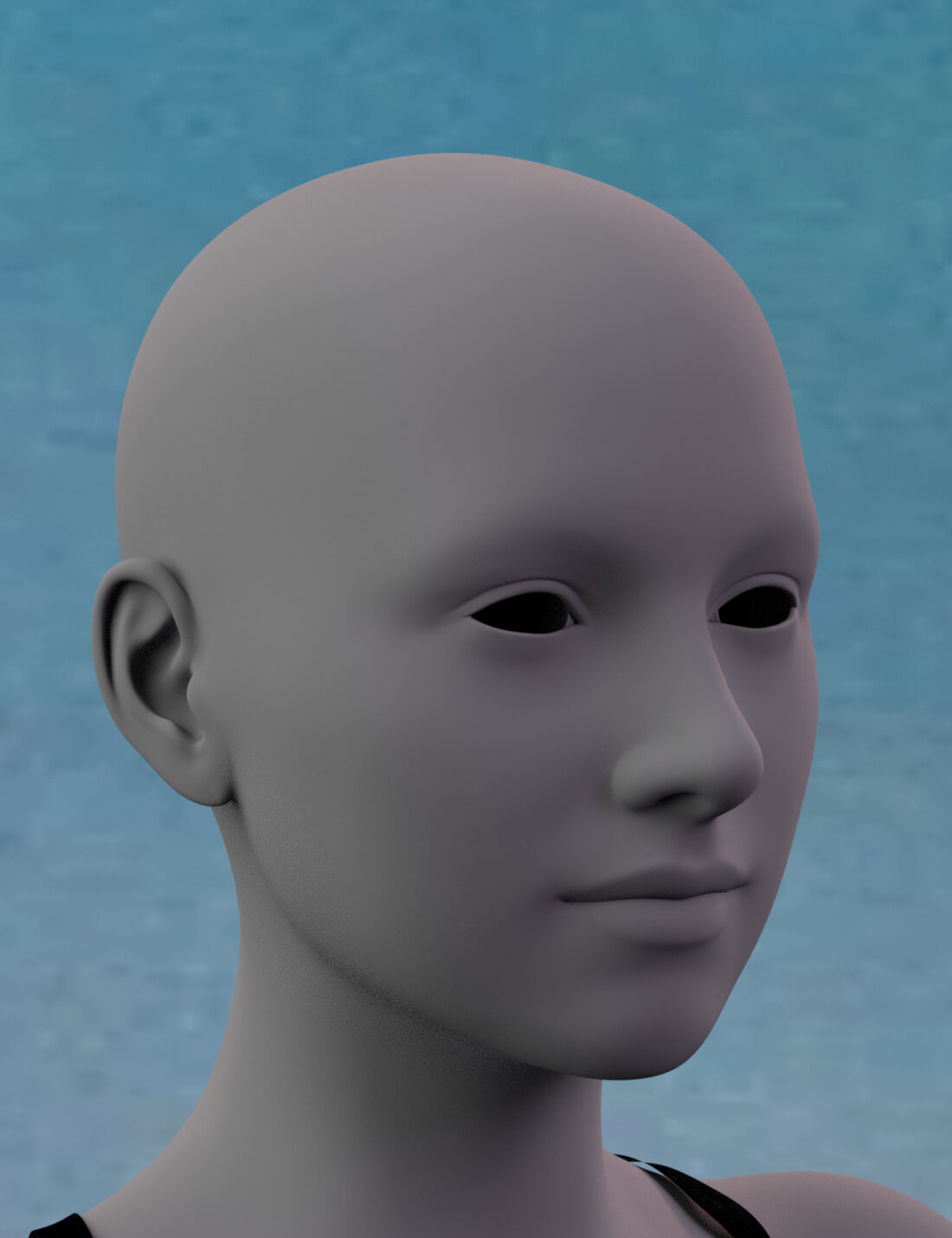 LT Genesis 9 Heads Vol 1 and 3 Base Female Wavefront OBJ Fit - 3D Model by den