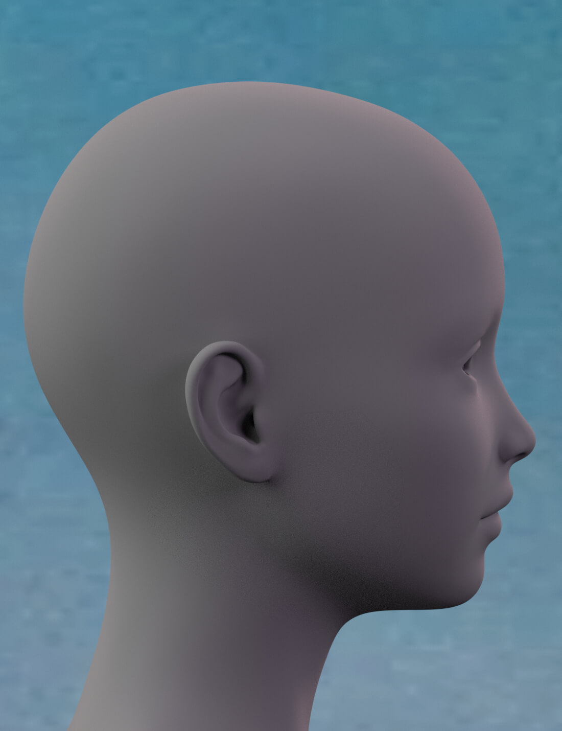 LT Genesis 9 Heads Vol 1 and 3 Base Female Wavefront OBJ Fit - 3D Model by den