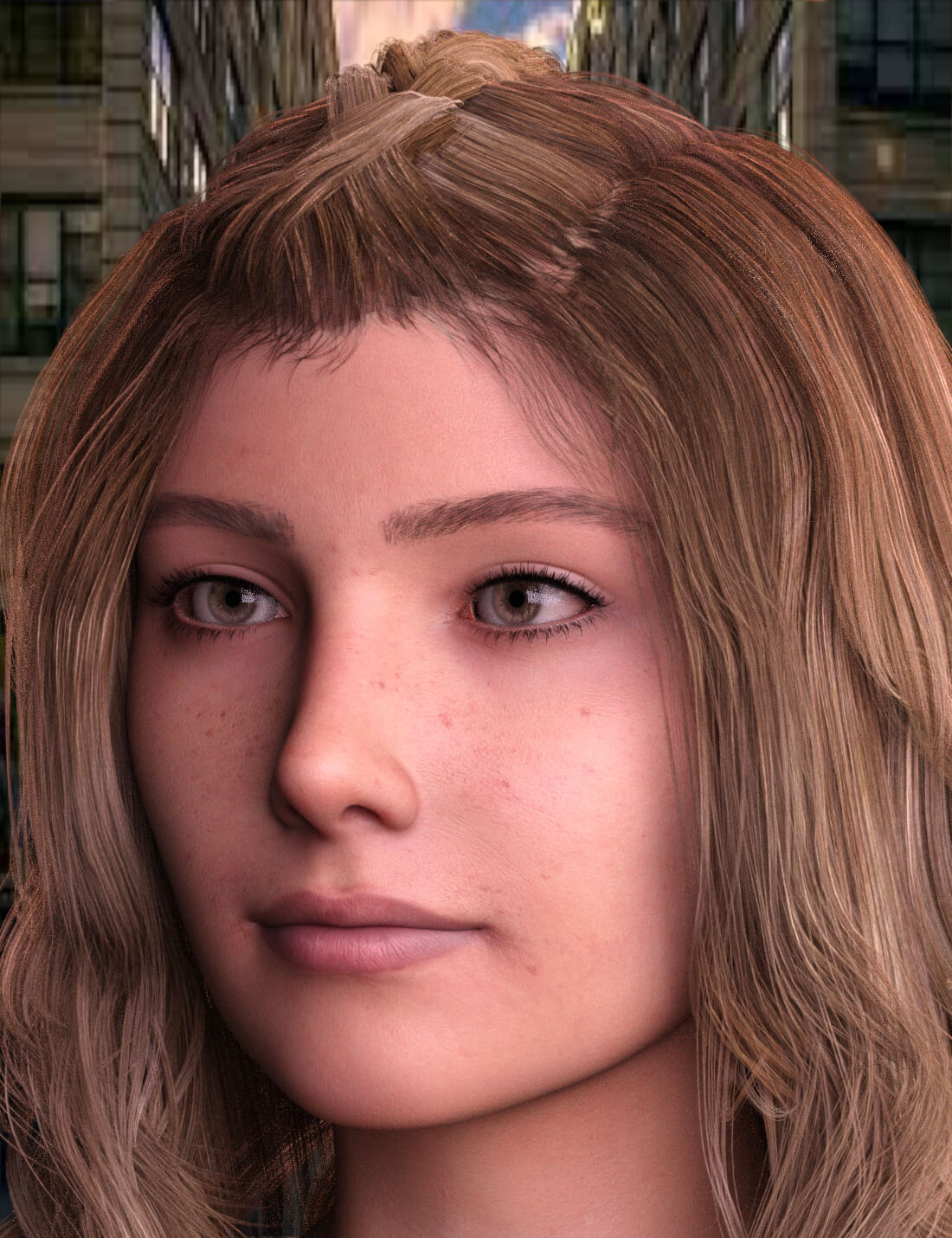 LT Genesis 9 Head Vol 3 Base Female Wavefront OBJ Fit - 3D Model by den