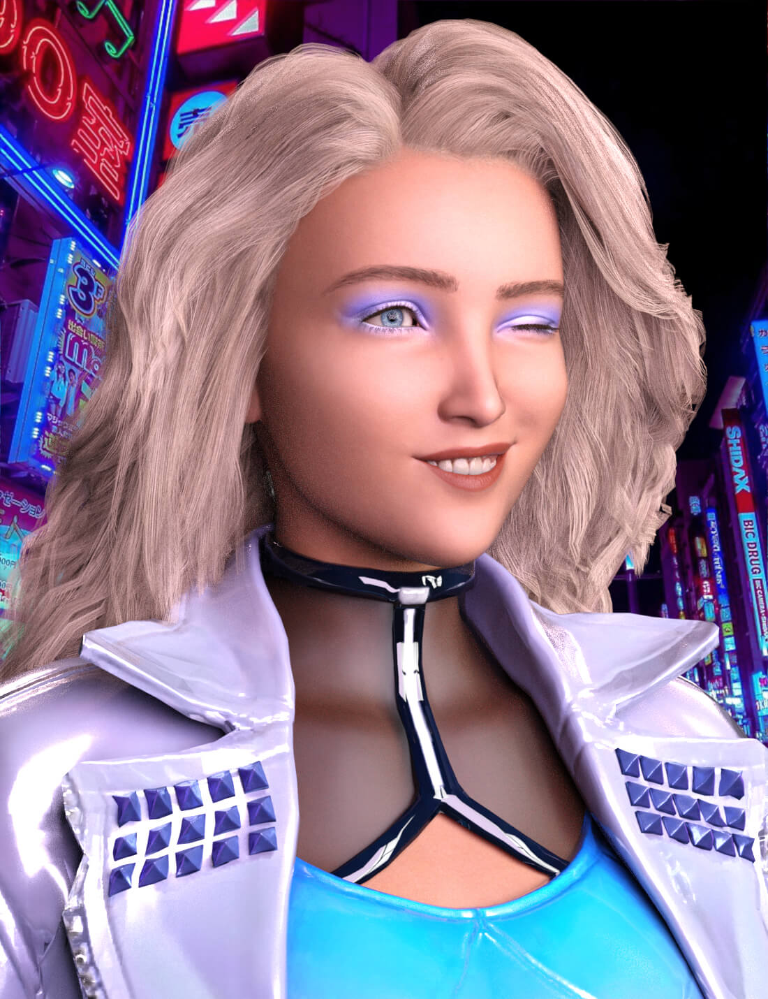 LT Genesis 9 Head Vol 3 Base Female Wavefront OBJ Fit - 3D Model by den