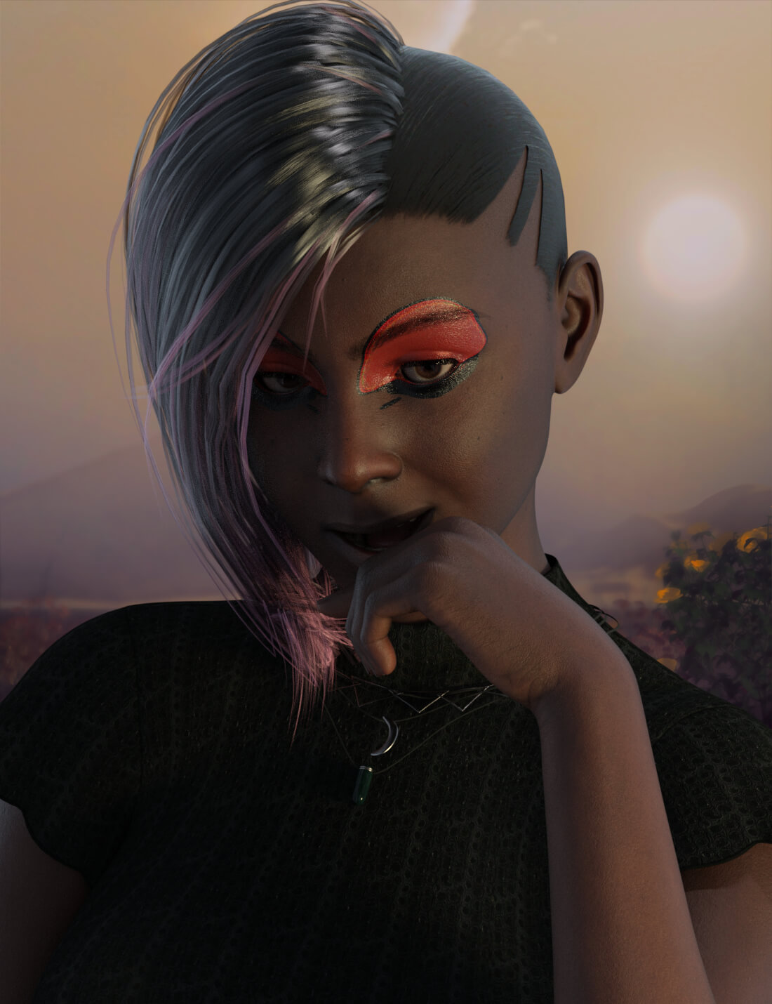 LT Genesis 9 Head Vol 3 Base Female Wavefront OBJ Fit - 3D Model by den