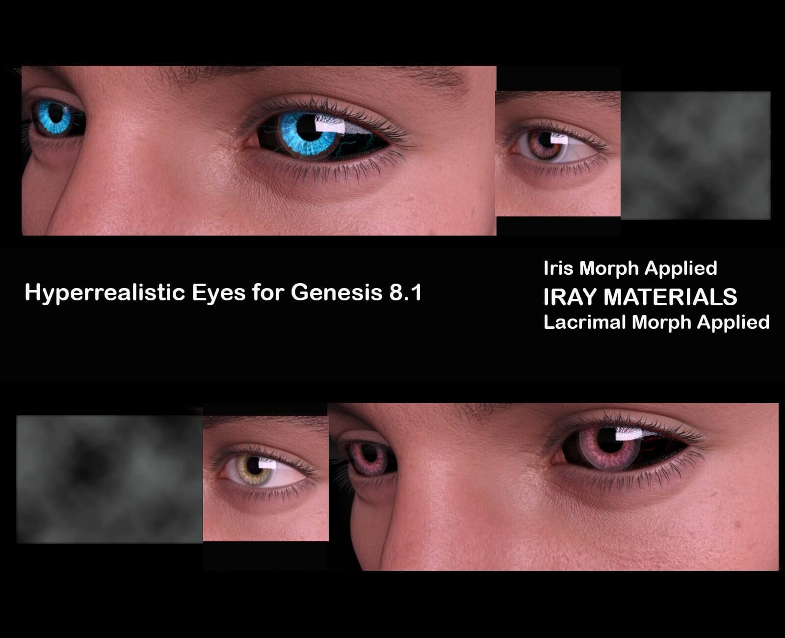 Realistic Eyes for Genesis 8 and 8.1 - Daz Content by den