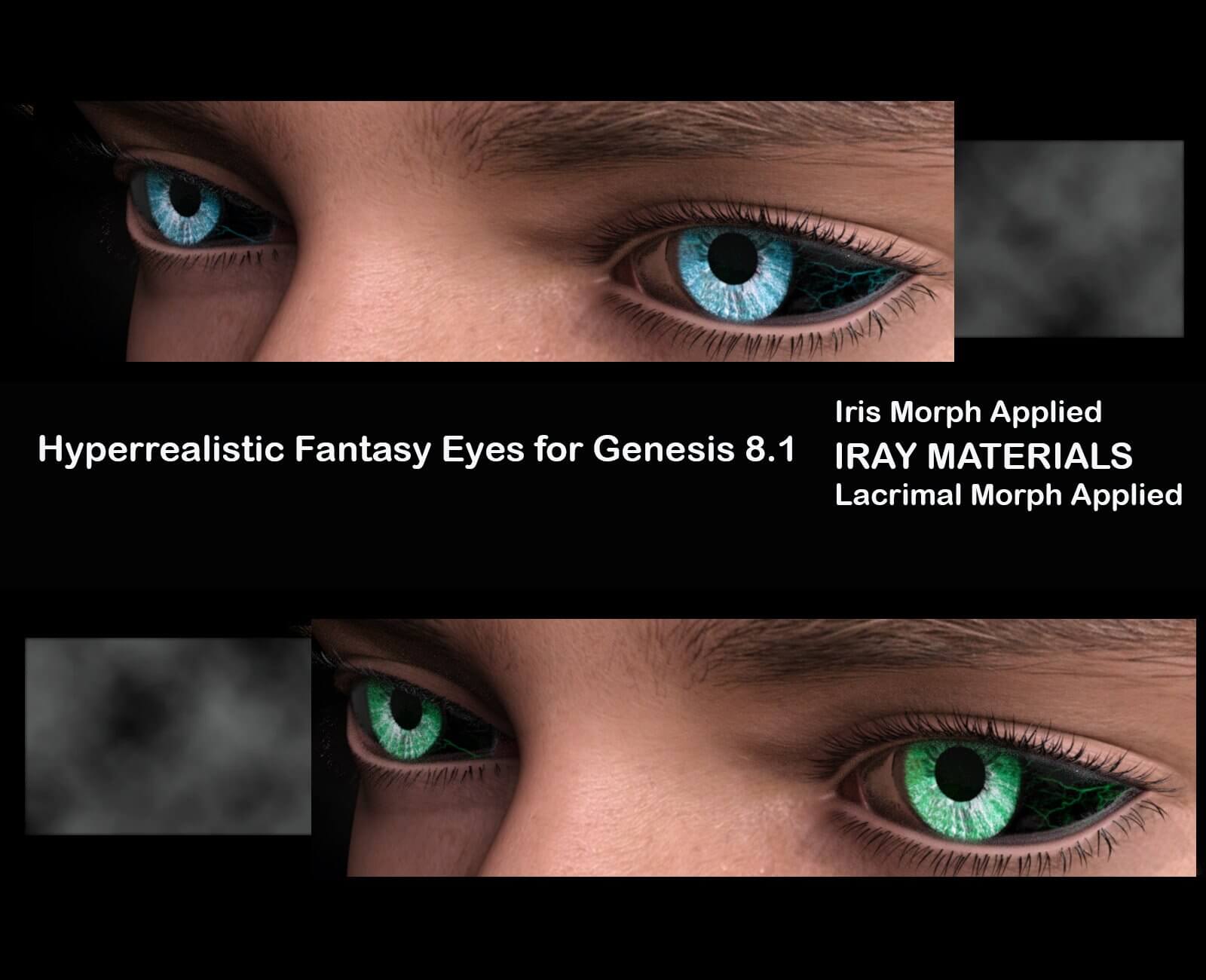Realistic Eyes for Genesis 8 and 8.1 - Daz Content by den