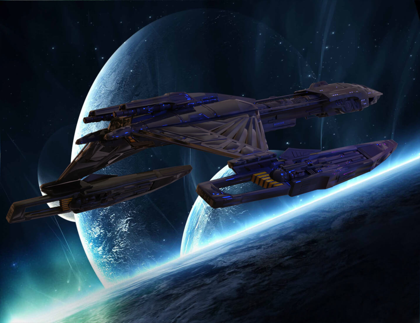 Klingon D5 Class Starship for Poser - 3D Model by den