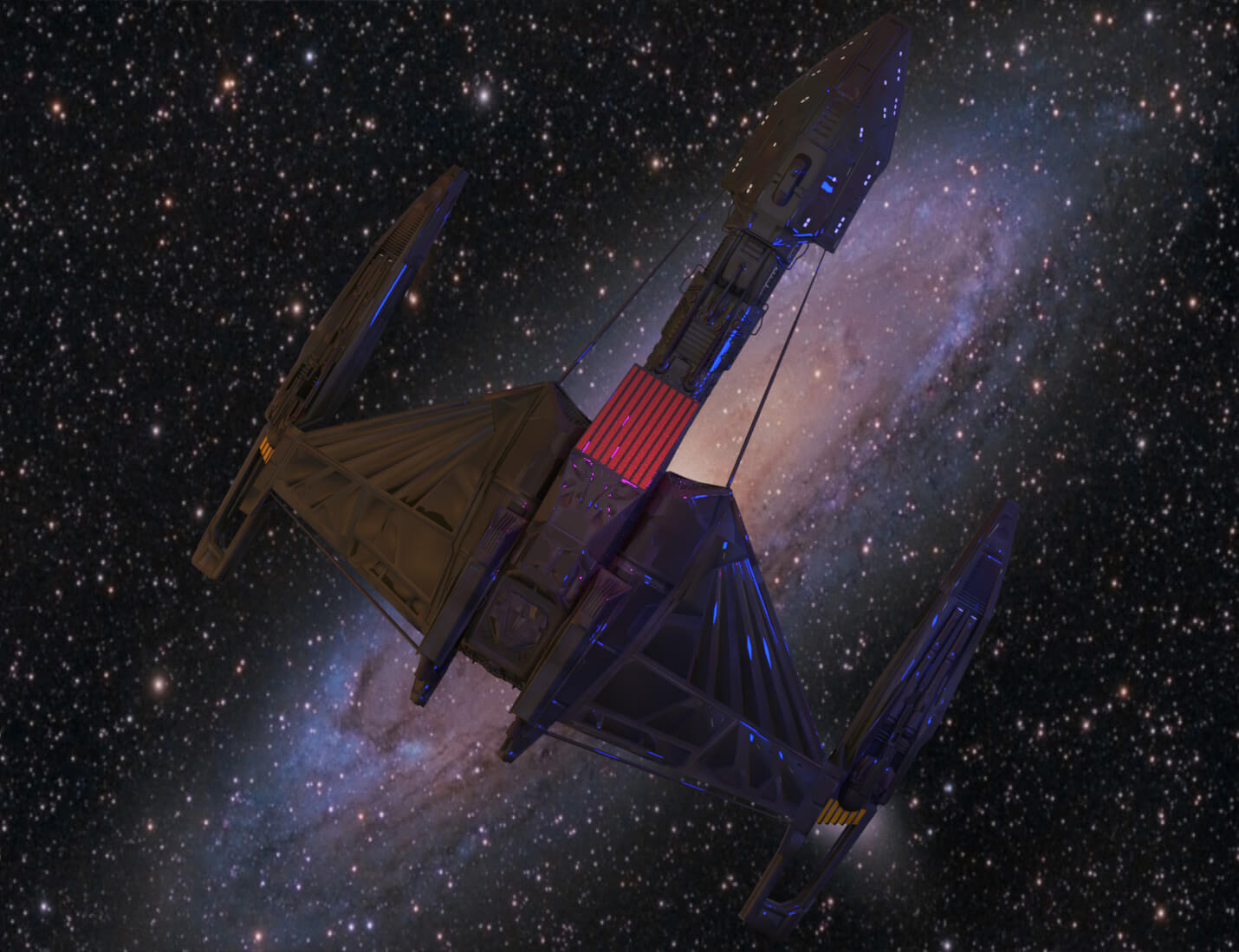 Klingon D5 Class Starship - Unreal Engine 3D Model by den