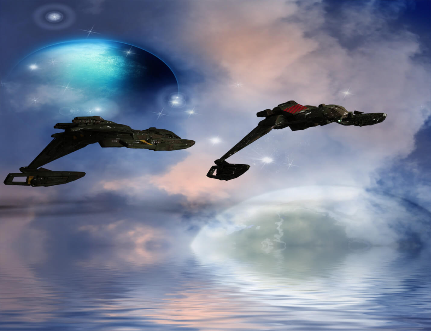 Klingon D5 Class Starship - Unreal Engine 3D Model by den