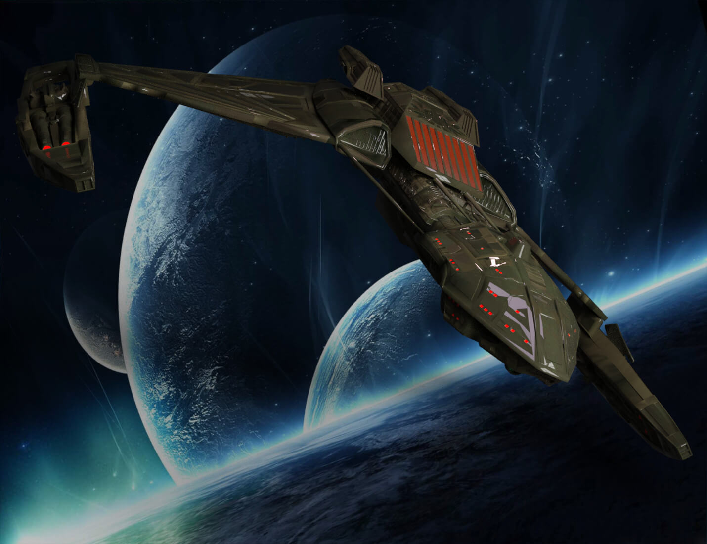 Klingon D5 Class Starship - Unreal Engine 3D Model by den
